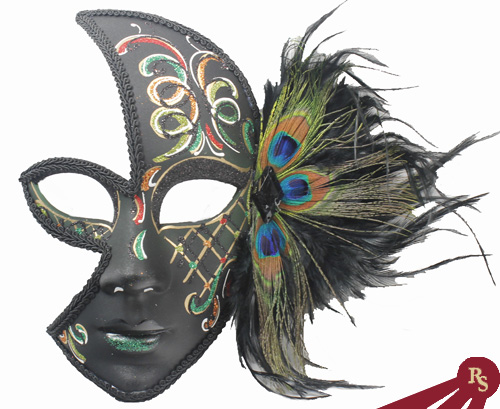 GOTHIC VENETIAN MASK - Peacock Feathers - MASQUERADE | eBay GOTHIC VENETIAN MASK - Peacock Feathers - MASQUERADE | eBay