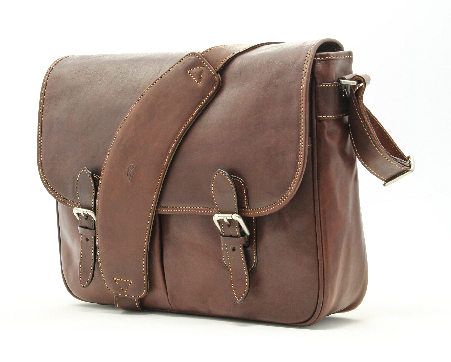 Tony Perotti Lorenzo Leather Laptop Messenger Satchel Bag | eBay