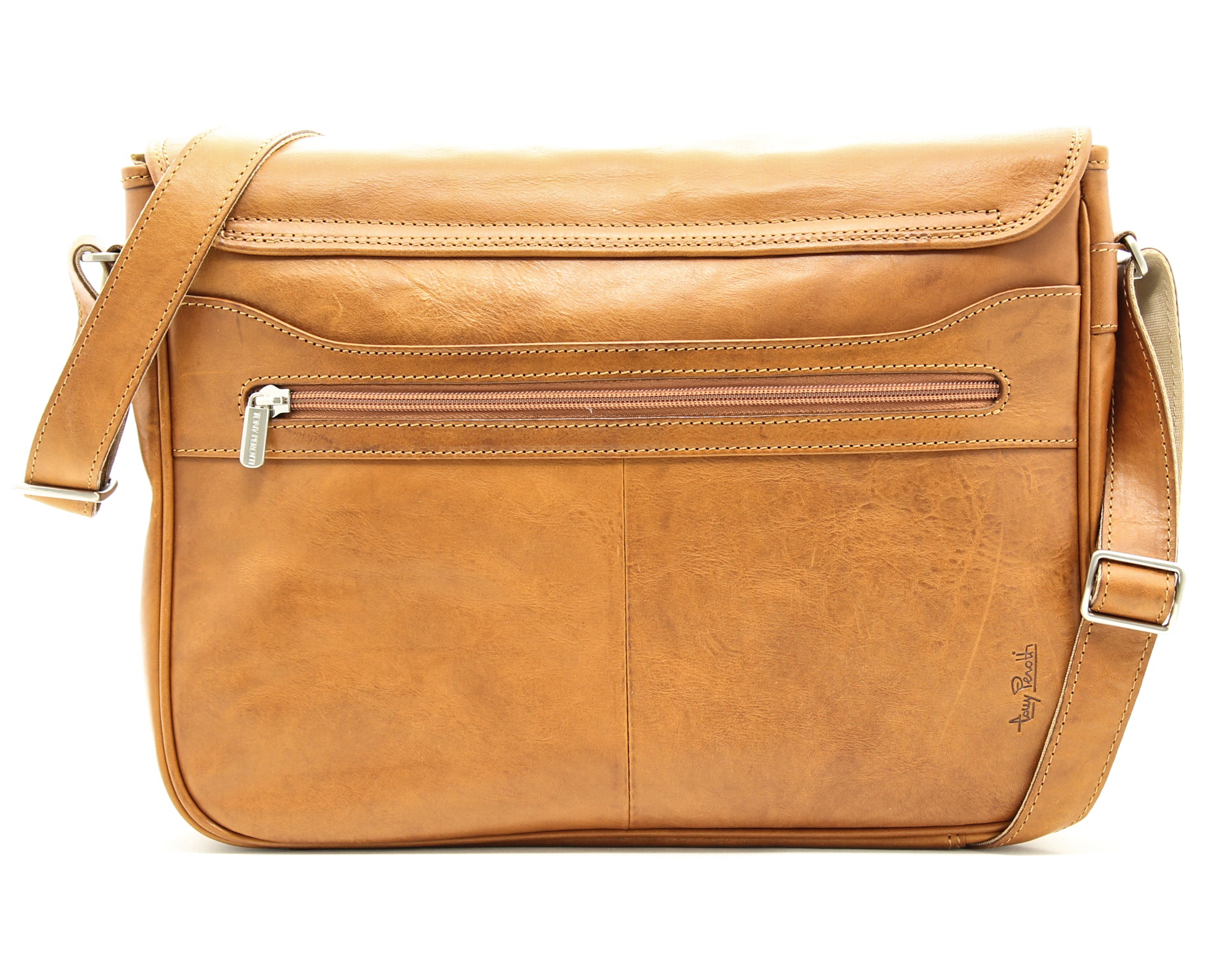 Tony Perotti Lorenzo Leather Laptop Messenger Satchel Bag | eBay