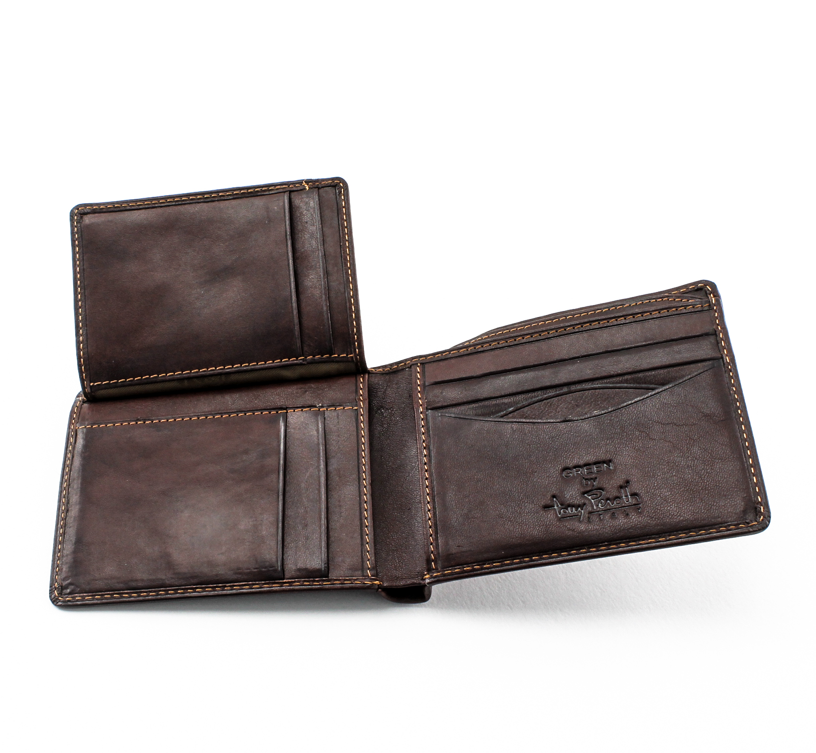 Tony Perotti Italian Leather Express Bifold Wallet with ID Window Flap ...