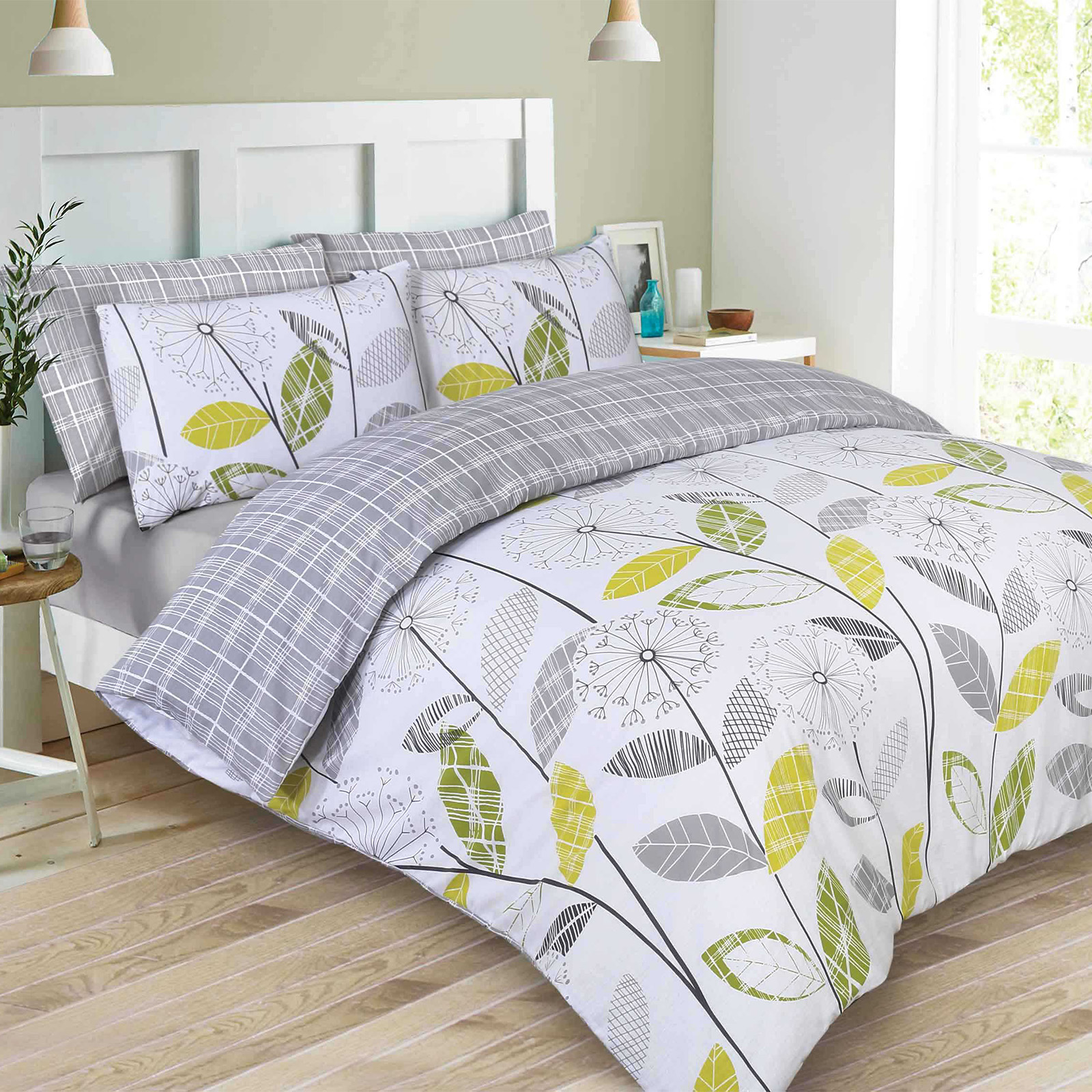Polycotton Duvet Cover With Pillow Case Bedding Set Single Double King
