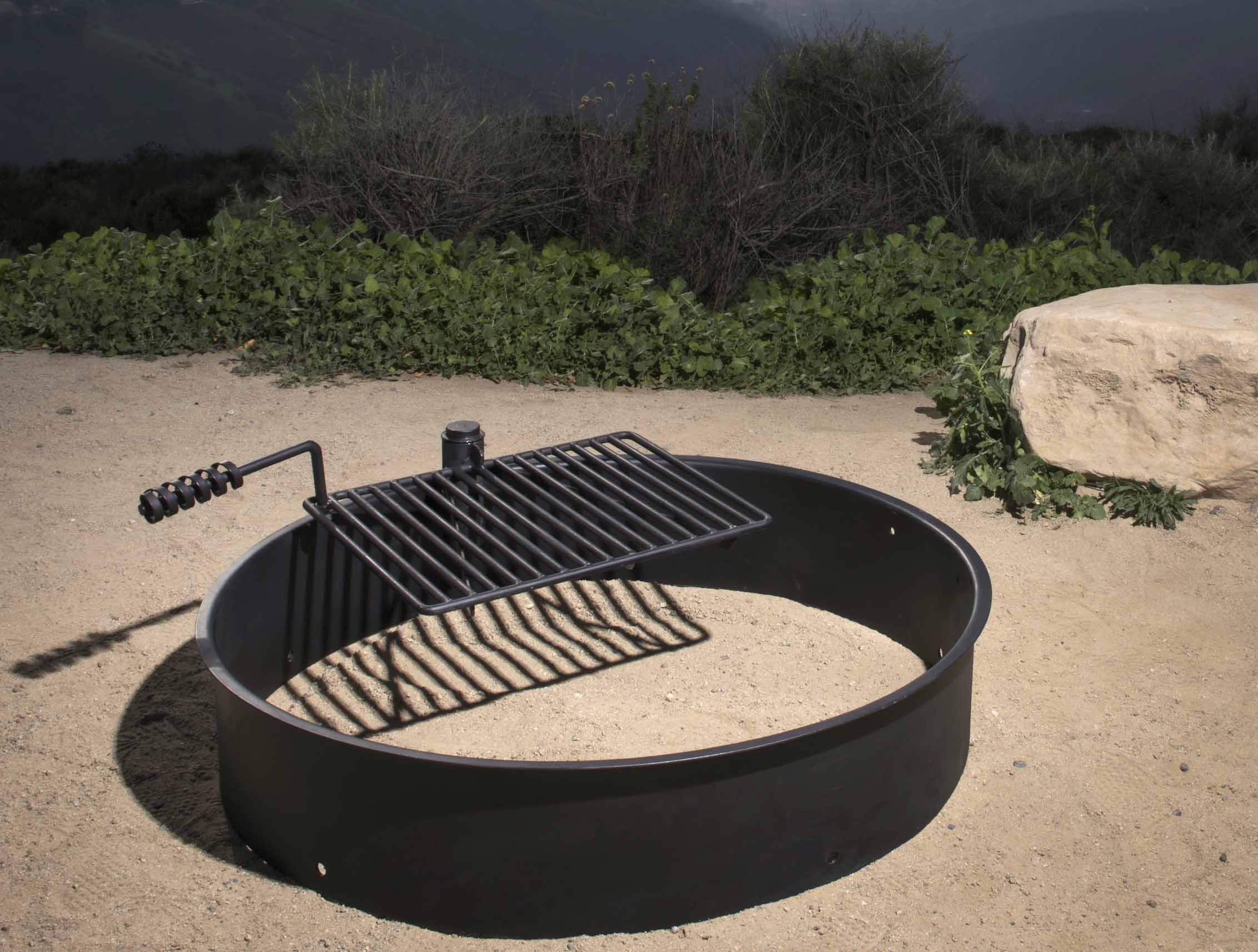 36 Steel Fire Ring With Cooking Grate Campfire PIT Park Grill BBQ 36 Steel Fire Ring With Cooking Grate Campfire PIT Park Grill BBQ