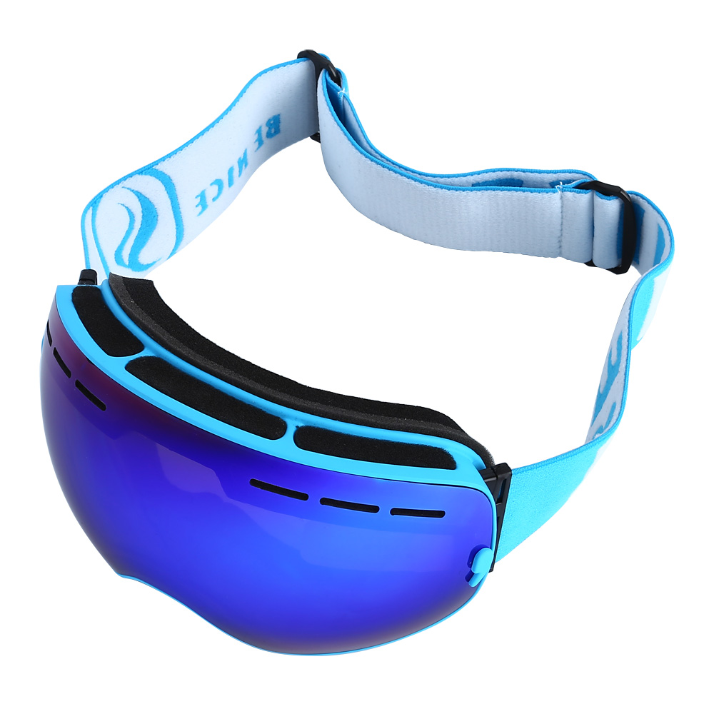 Ski Snow Goggles Smoken Mirror Anti Fog Uv Double Lens Rimless Snowboard Glasses Ebay