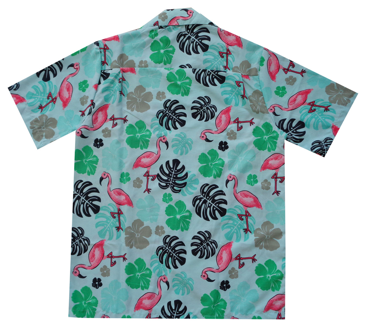 Hawaiian Shirts Mens Flamingo Leaf Print Beach Aloha Party Ebay