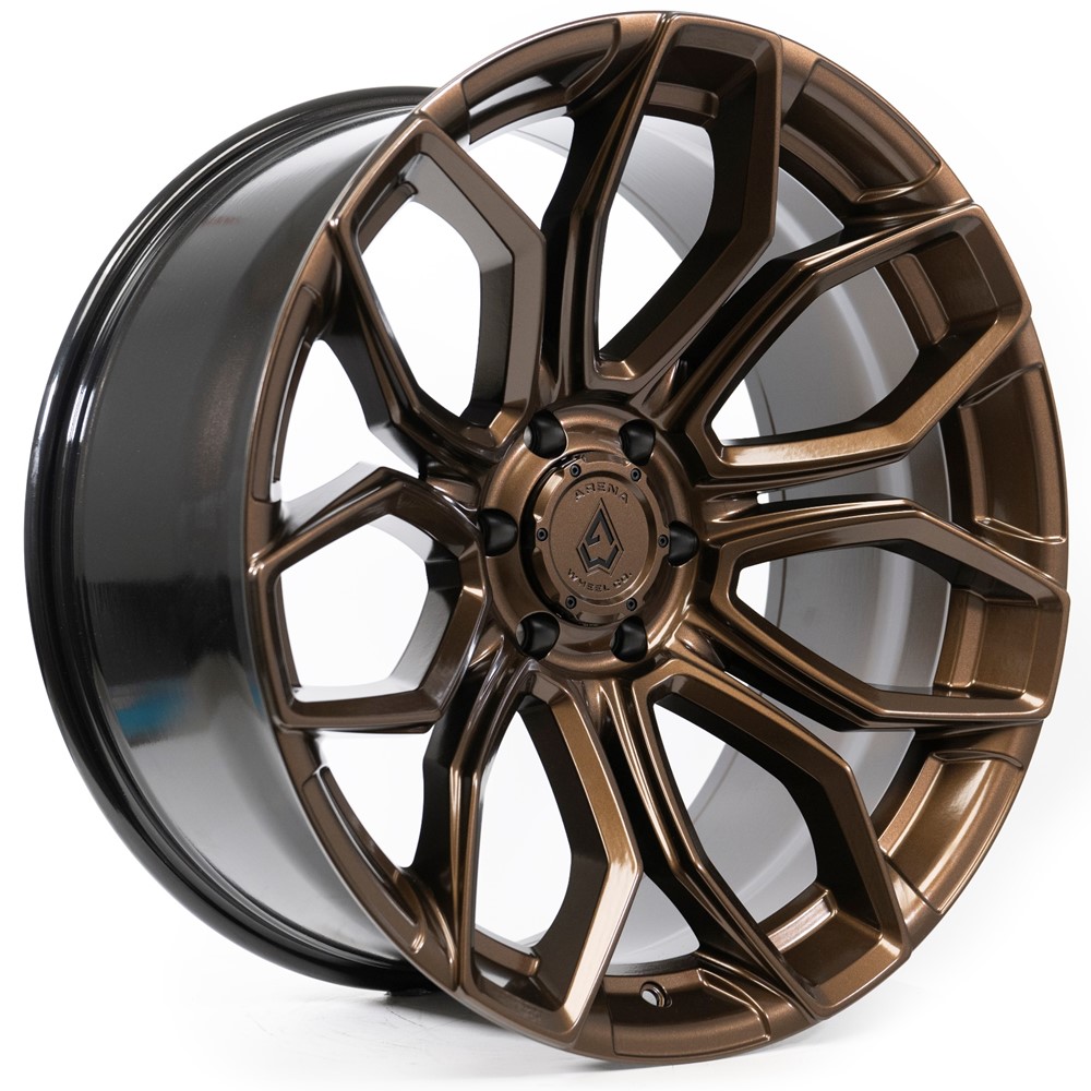 22x10 Arena A116 Cobra Smoked Bronze Tint Clear Wheels 6x5.5 (15mm) Set ...