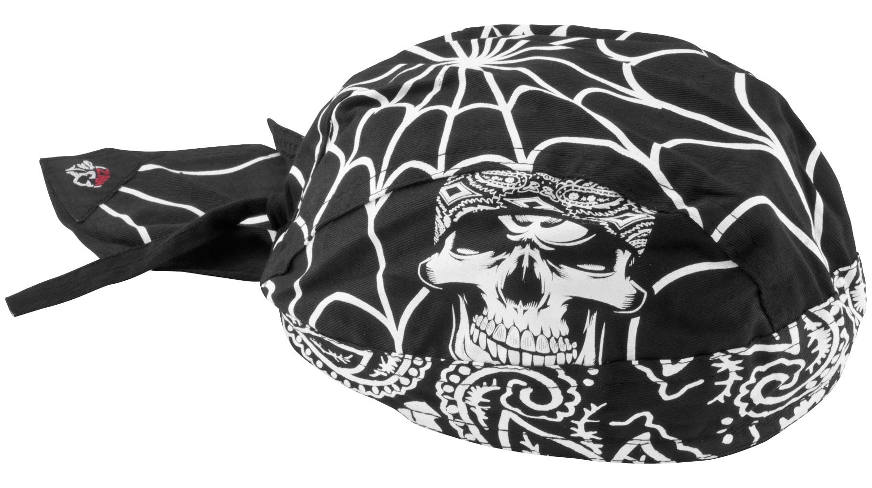 Zan Headgear Adult Flydanna Cotton Road Hog Bandanna (Black) ZSG114 for ...