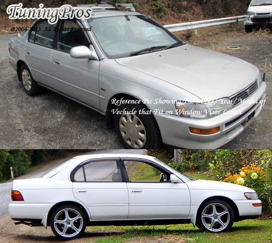 JDM Visera de ventana de ventilación 4 un. Para Toyota Corolla AE100 93-95 96 97 1993-1997 4 ...