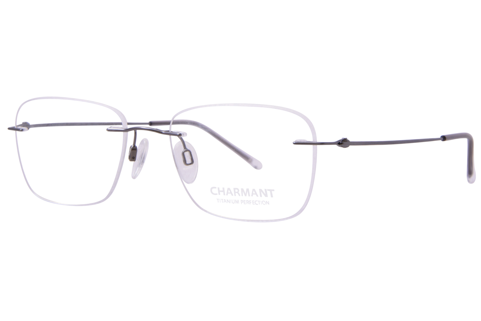 Charmant 16700 Titanium Men's Eyeglasses Rimless Square Shape | eBay ...