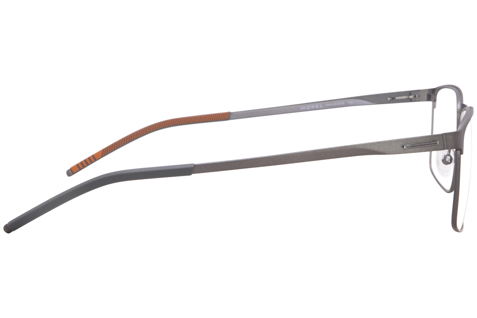 Morel Halley-6-US GO19 Eyeglasses Men's Gray/Orange Full Rim 59mm | eBay