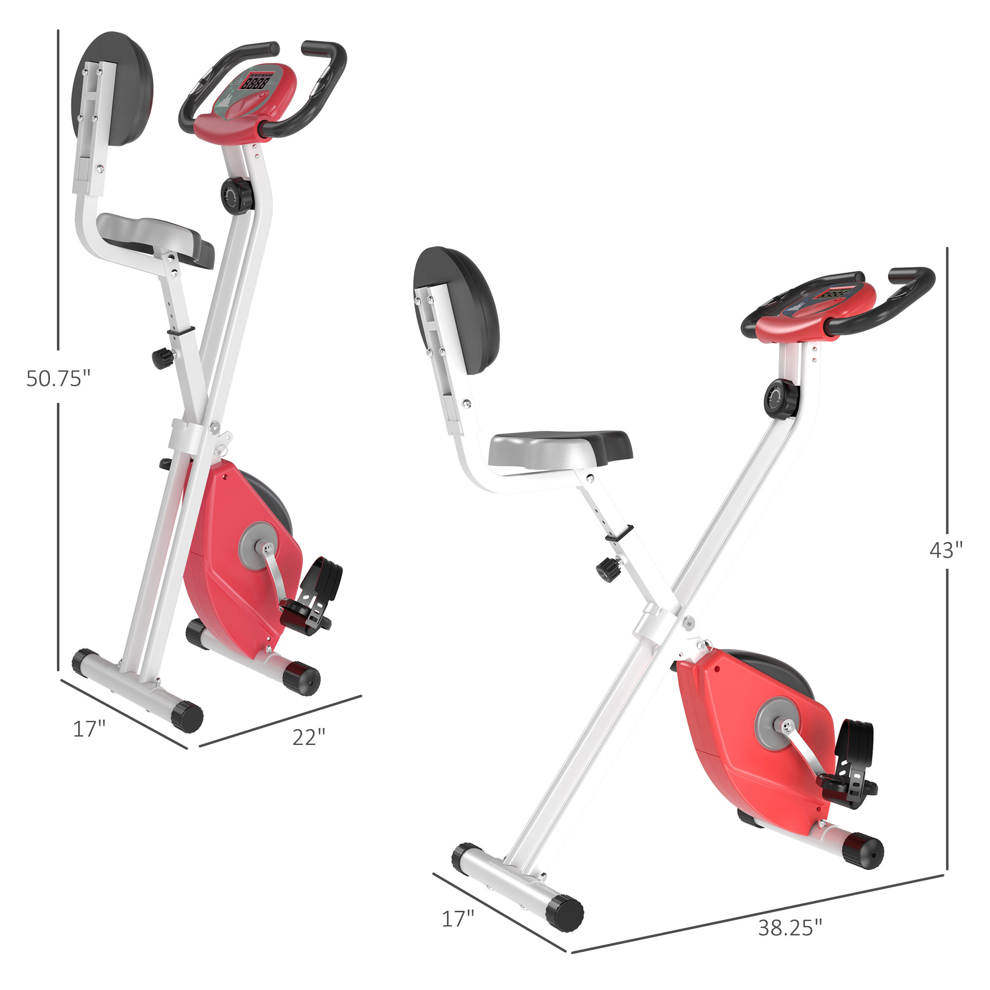 Foldable Upright Training X-Bike with Magnetic Resistance | eBay