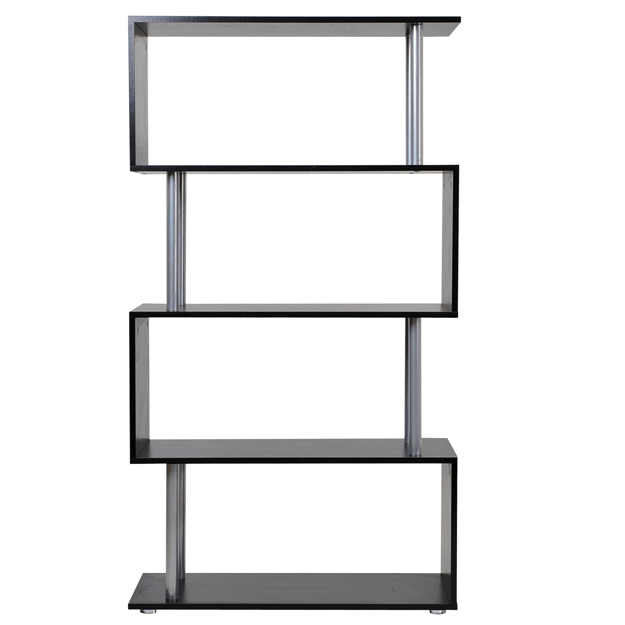 Wooden Wood S Shape Storage Display Unit Bookcase Bookshelf Room ...