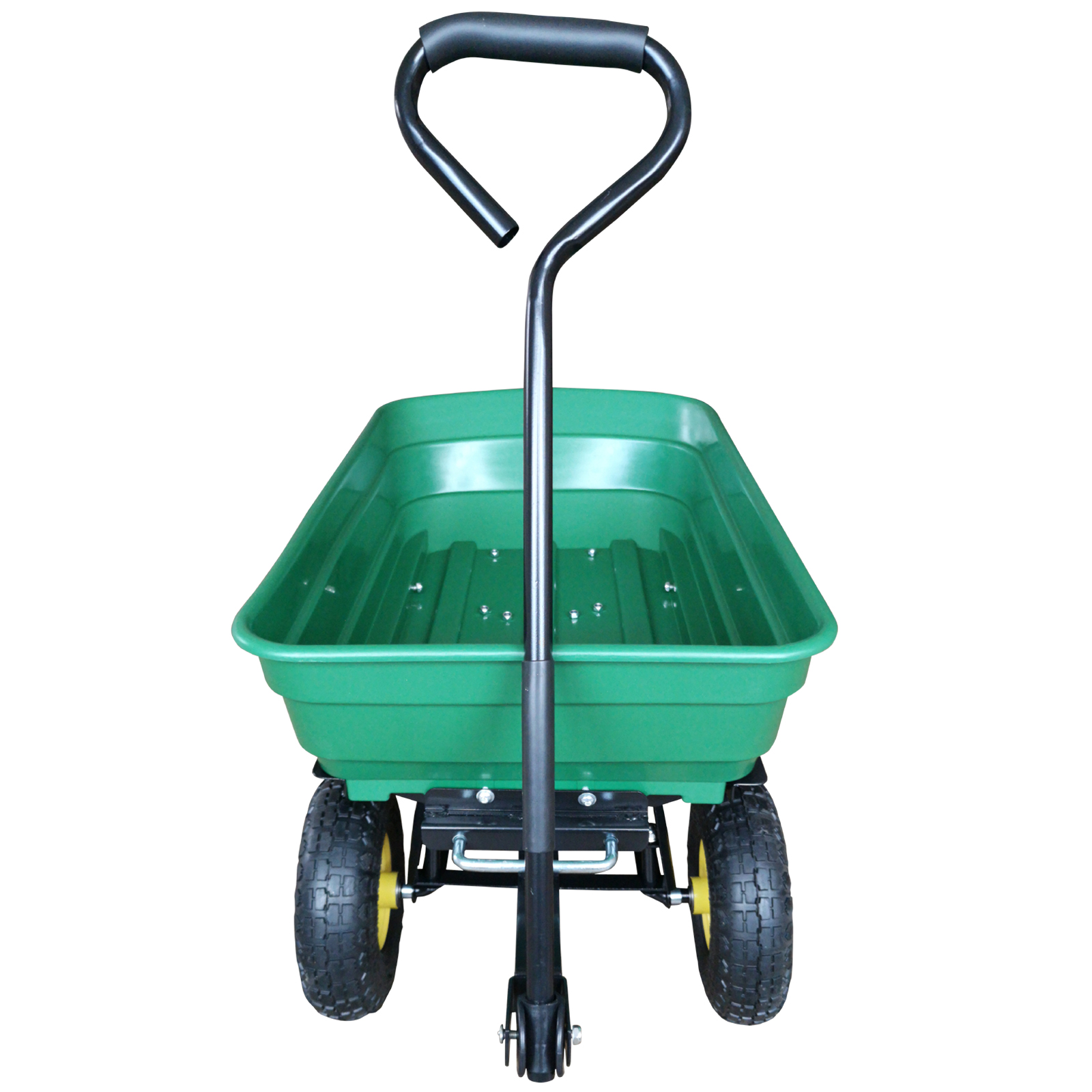 New Garden Heavy Duty Utility 4 Wheel Trolley Cart Dump Wheelbarrow ...