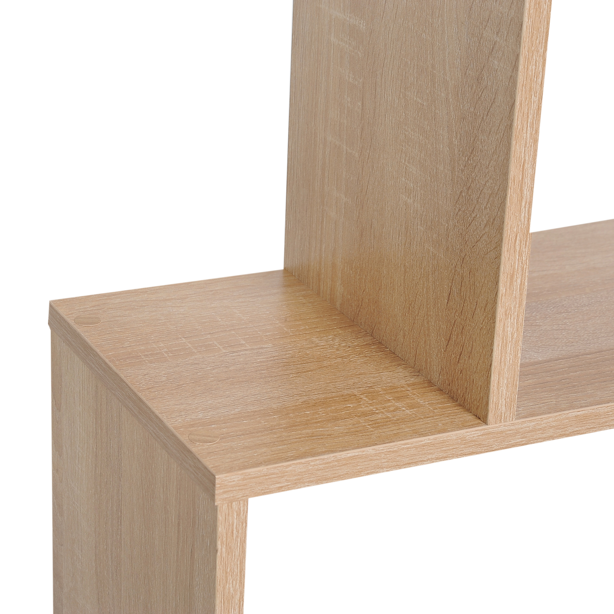 6 Tier Wooden Modern S-Shaped Shelf Unit Storage Display | eBay