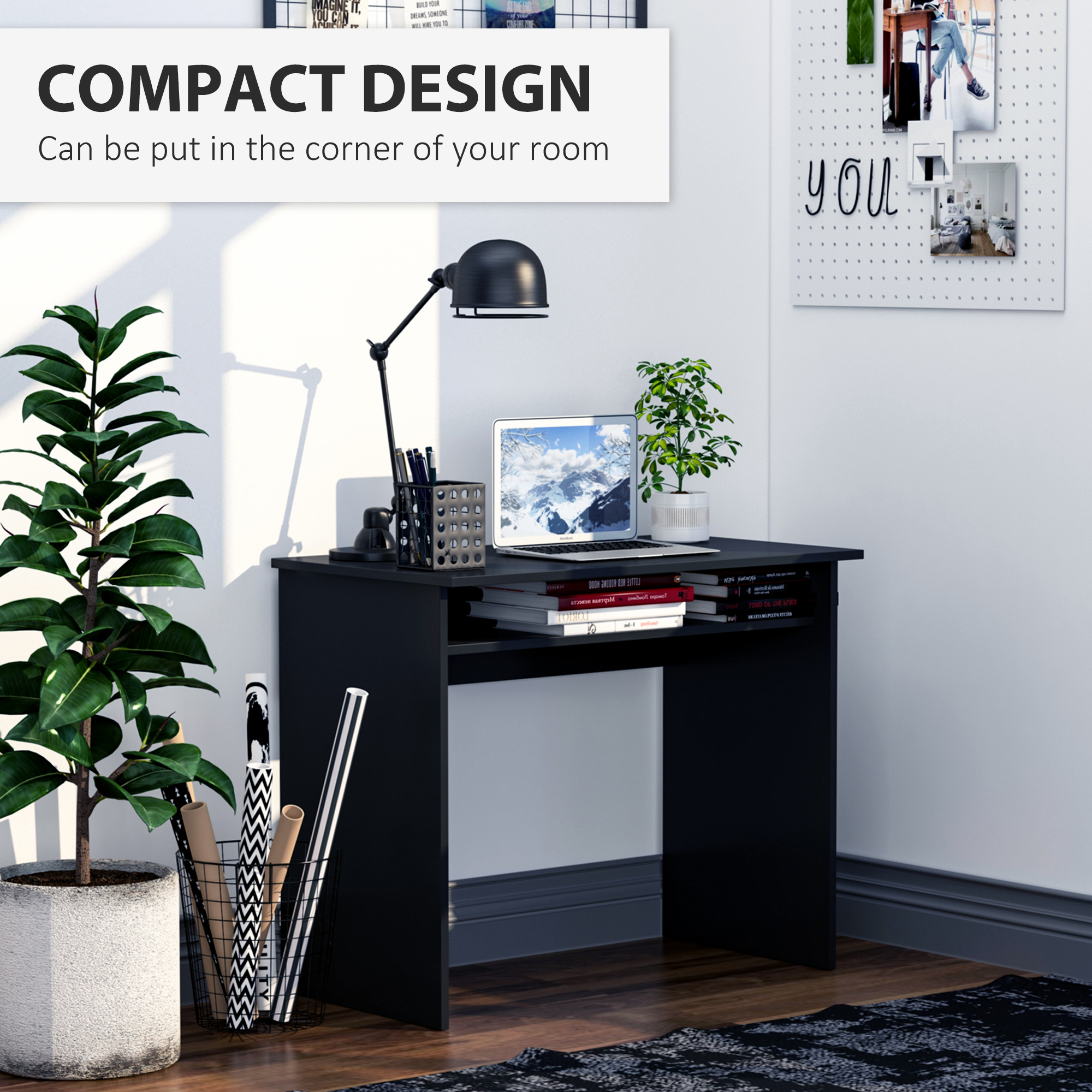 Computer Desk Wooden Writing Study WorkStation Storage Home Office 2 ...