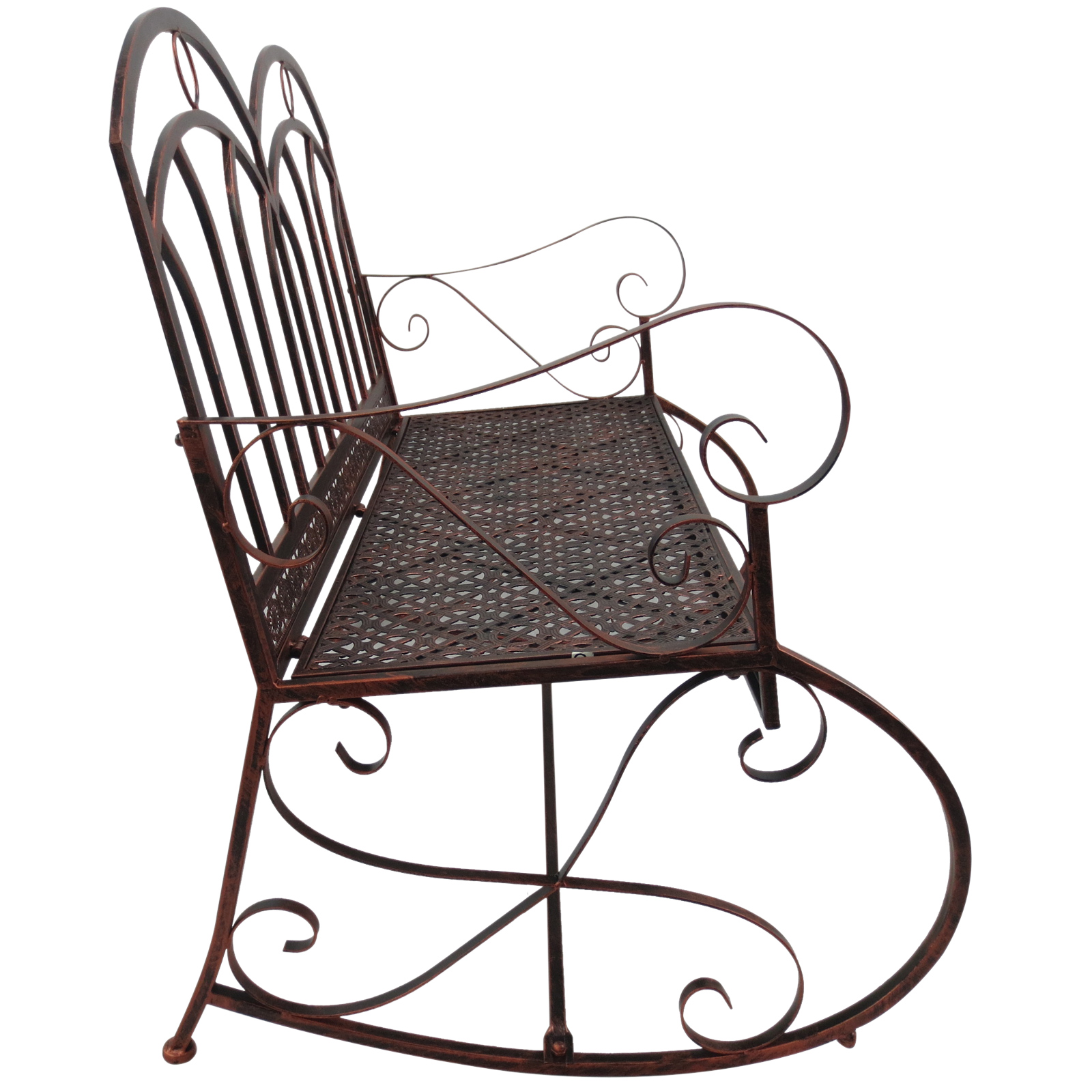 Garden Antique Rocking Chair Metal Bench One Double Seater 2-seat ...