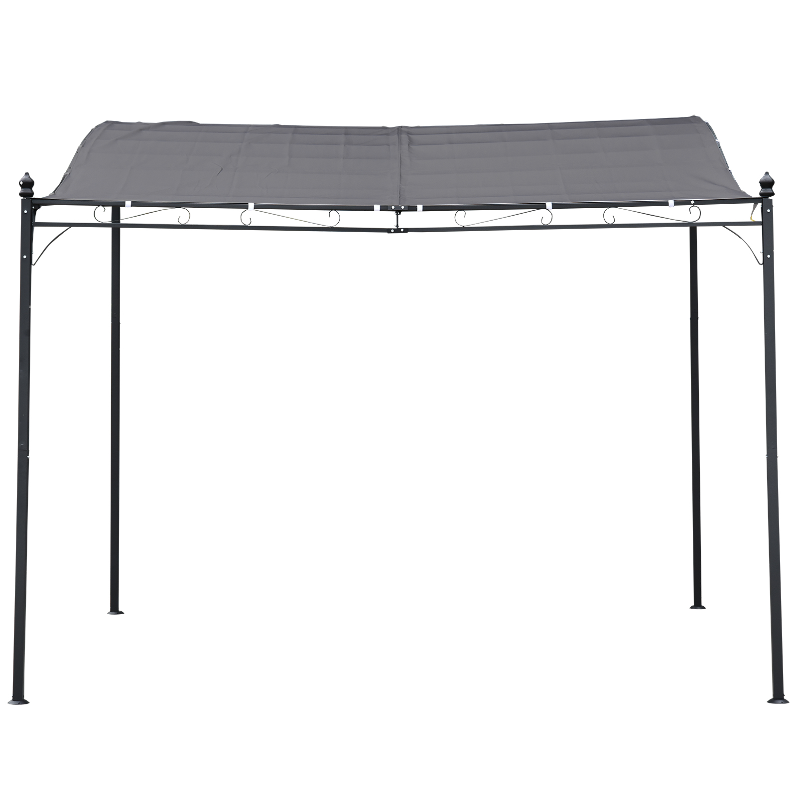 3 x 3 m Canopy Metal Wall Gazebo Awning Garden Marquee Shelter Door ...