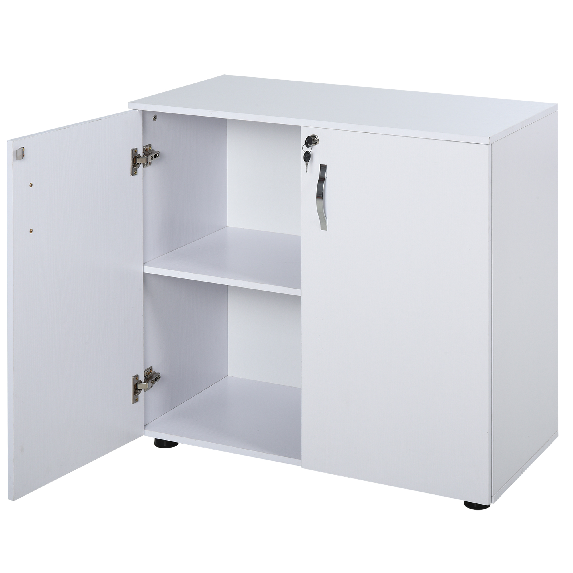 Filing Cabinet Home Office File Storage Organizer with Keys, 2 Tier ...