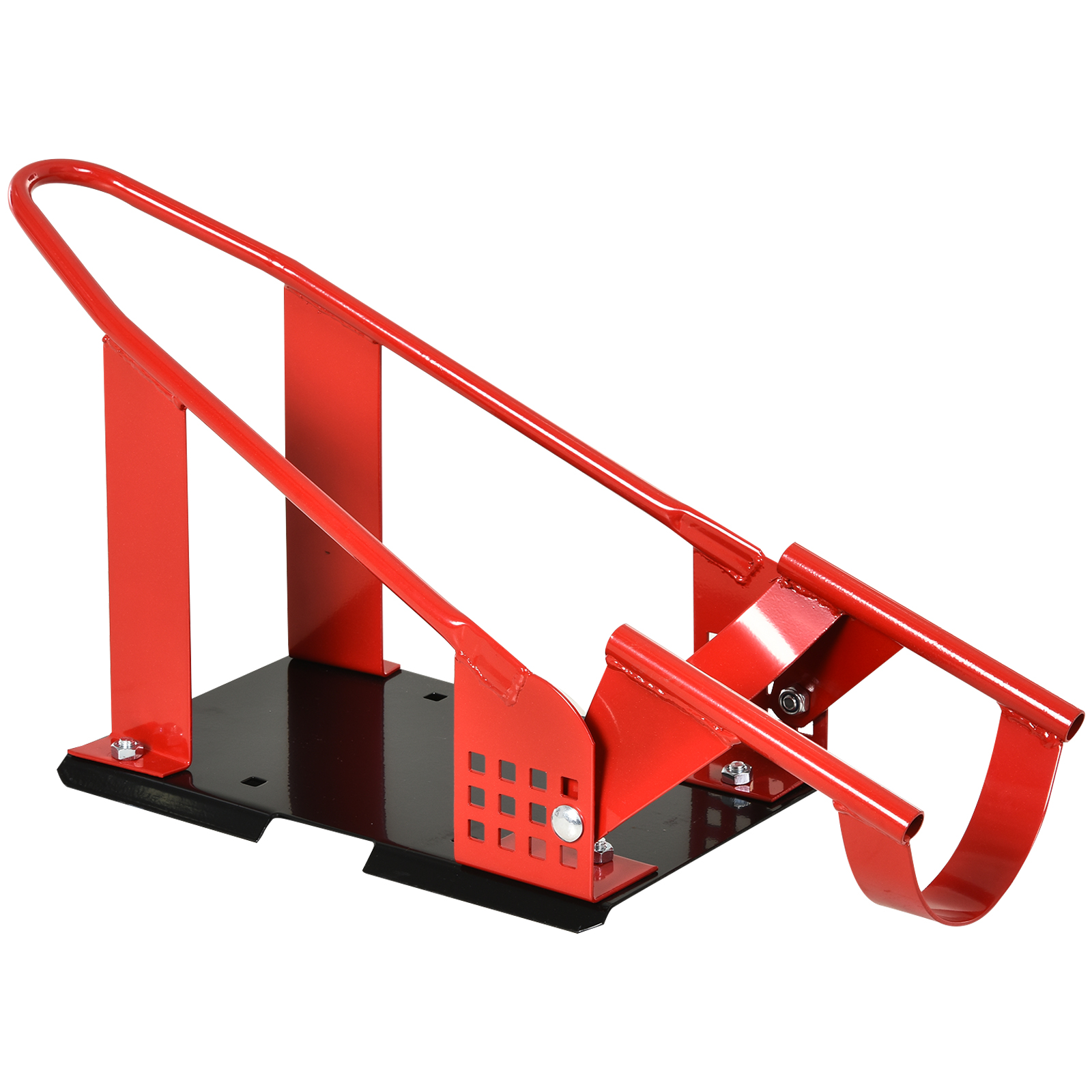 HOMCOM Motorcycle Wheel Chock Transport Stand Metal Holder For Truck ...