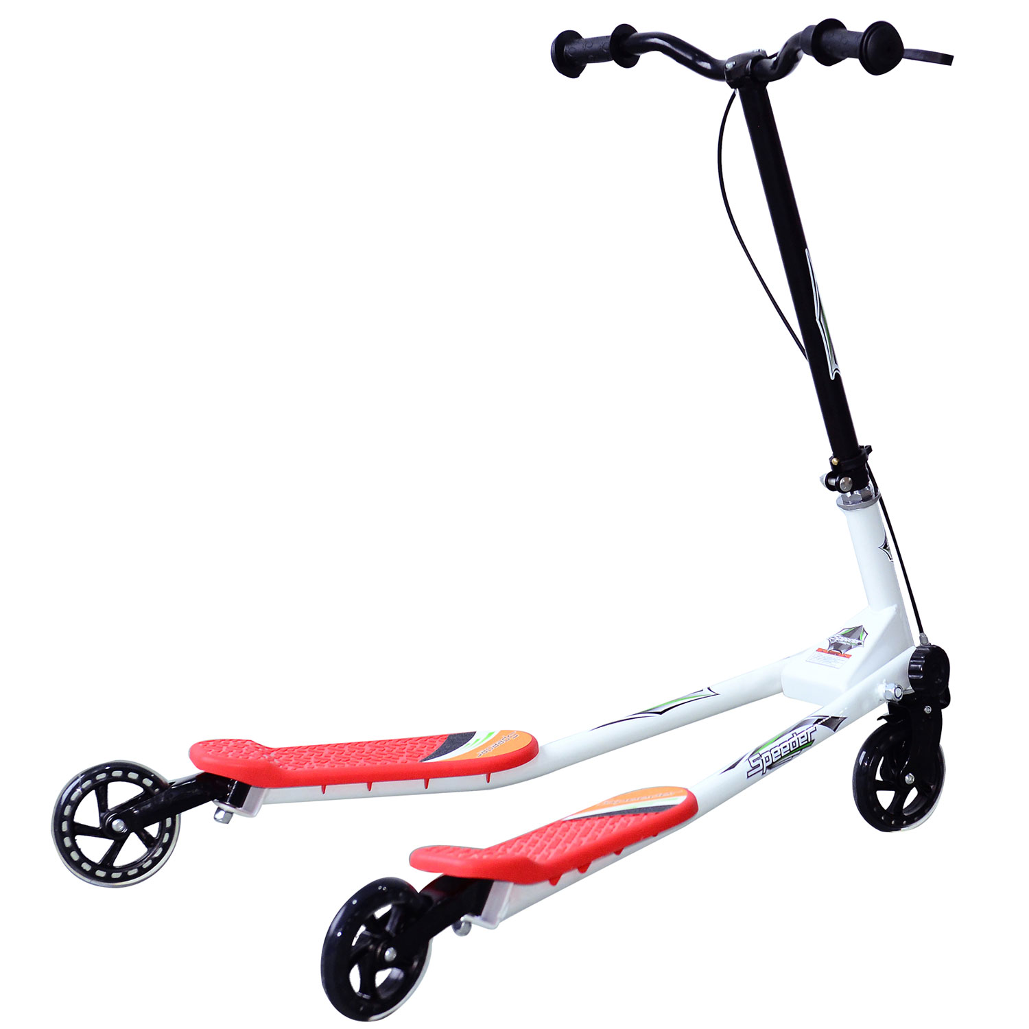 Kids 3 Wheels Speeder Scooter Tri Slider Winged Push Motion Children ...