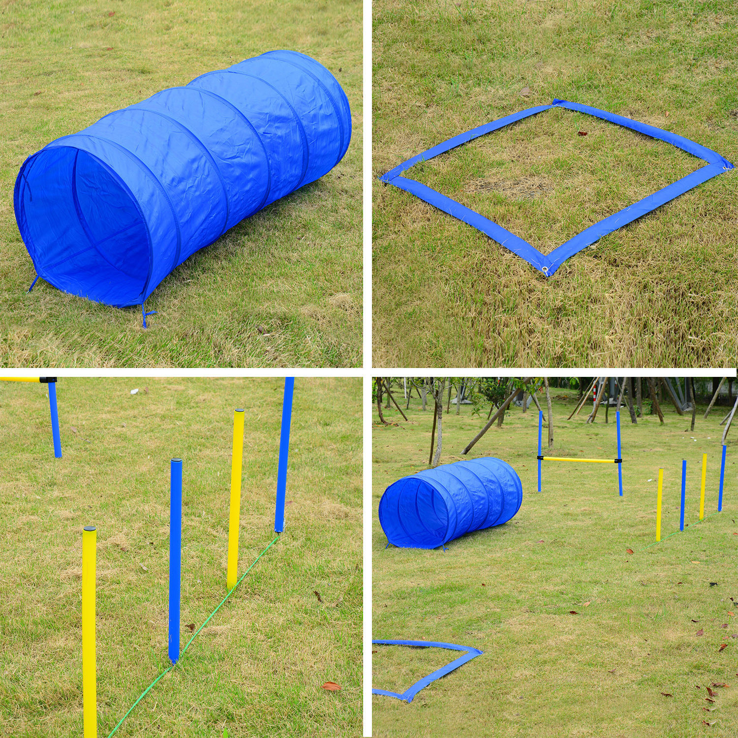 pet agility set training spiel set hund jump hoop stangen tunnel ...