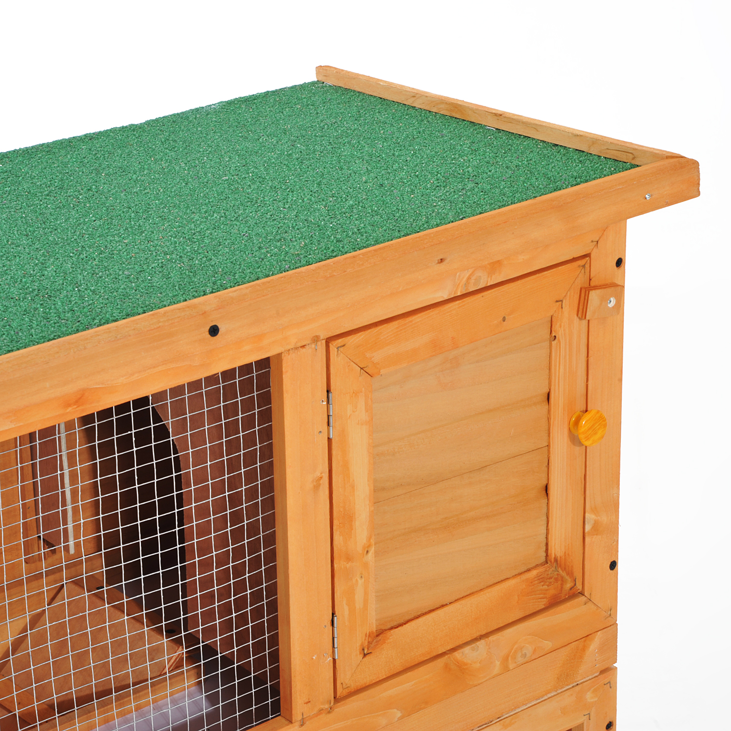 2-tier Rabbit Hutch Small Animal Wooden Bunnies House Outdoor Backyard ...