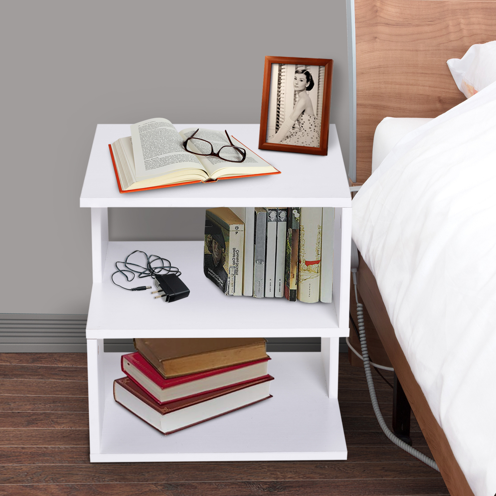 HOMCOM Beistelltisch Betttisch mit modernes Design Couchtisch Büro ...