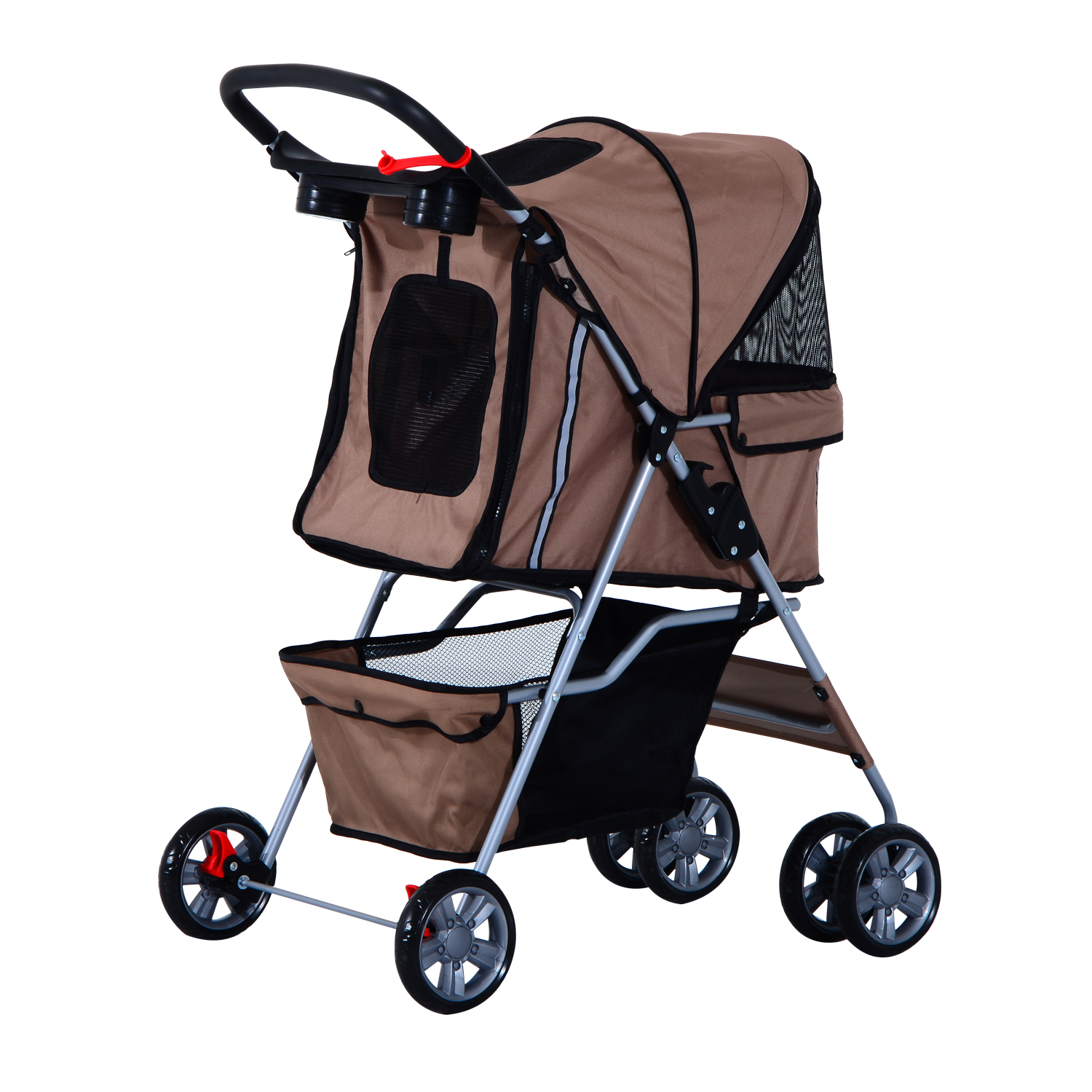 Hundewagen Hundebuggy Hunde Pet Stroller Buggy 4 Farben 3/4 Räder | eBay