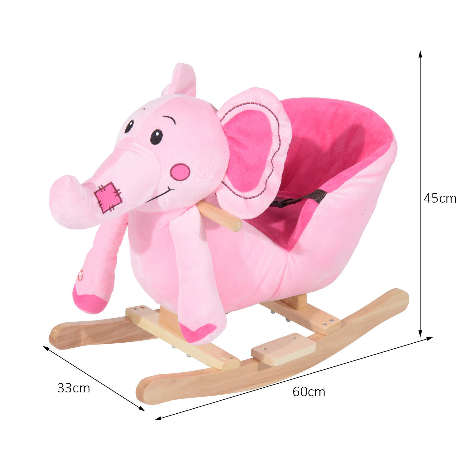 Children Kids Wooden Rocking Horse Rocker Elephant Ride On Toy Gift ...