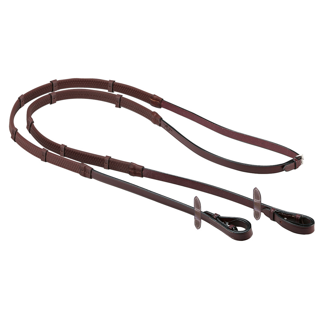 Equipe Rubber Reins with Stops- English Tack