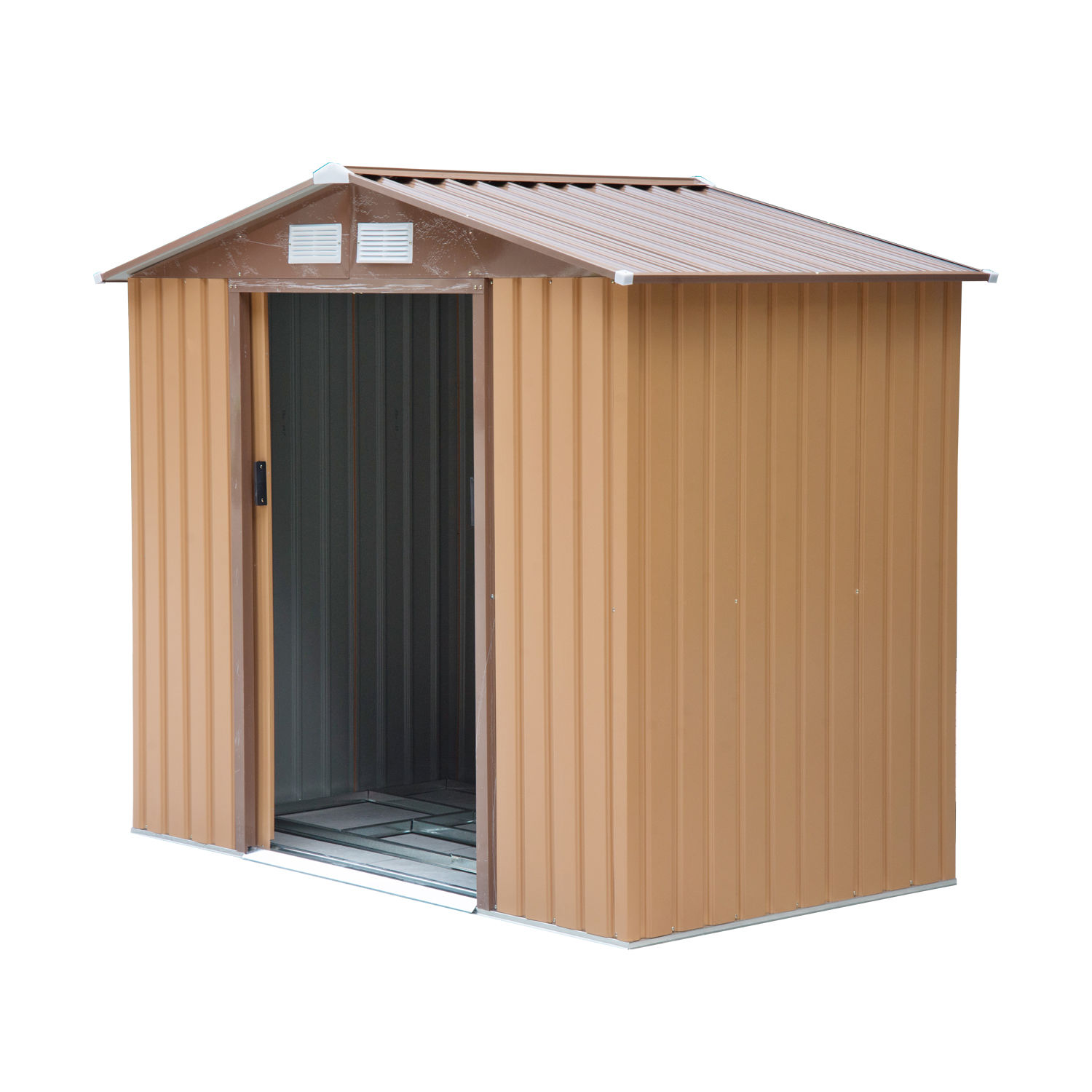 Garden Shed Storage Large Yard Store Door Metal Roof Building Tool Box ...