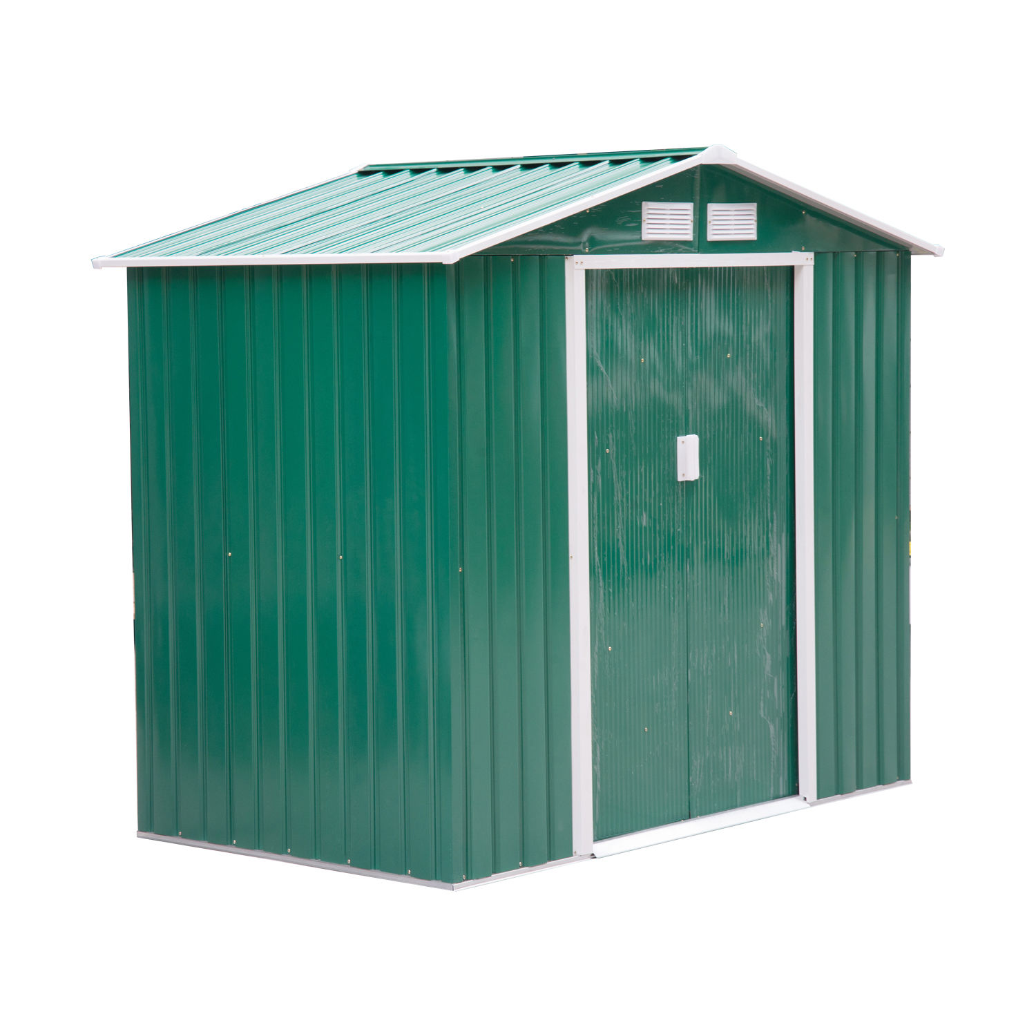 Garden Shed Storage Large Yard Store Door Metal Roof Building Tool Box ...