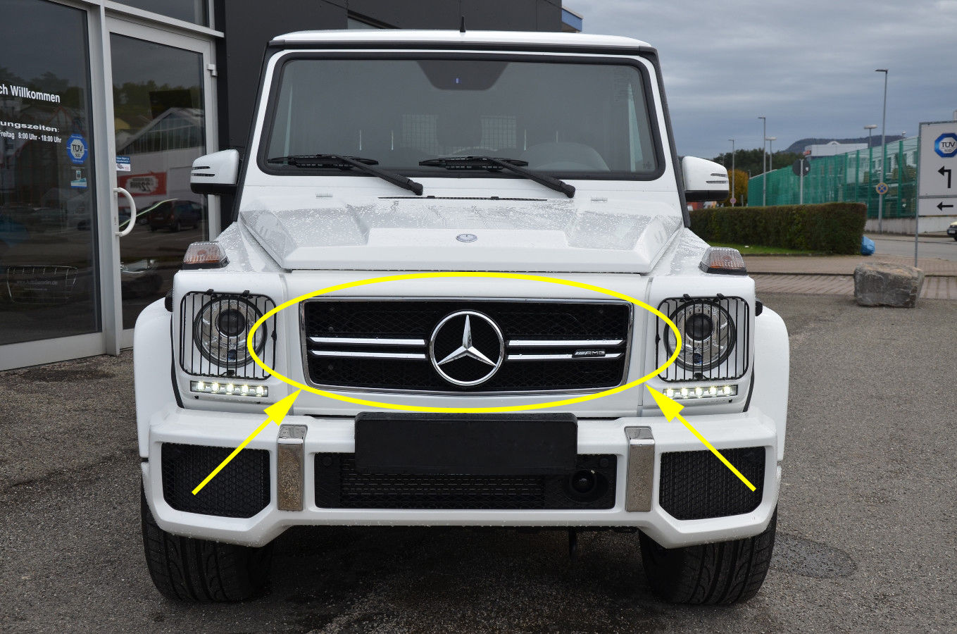 2002-2017 MERCEDES G63 W463 ORIGINAL GRILL GRILLE GENUINE FRAME PRIMED ...