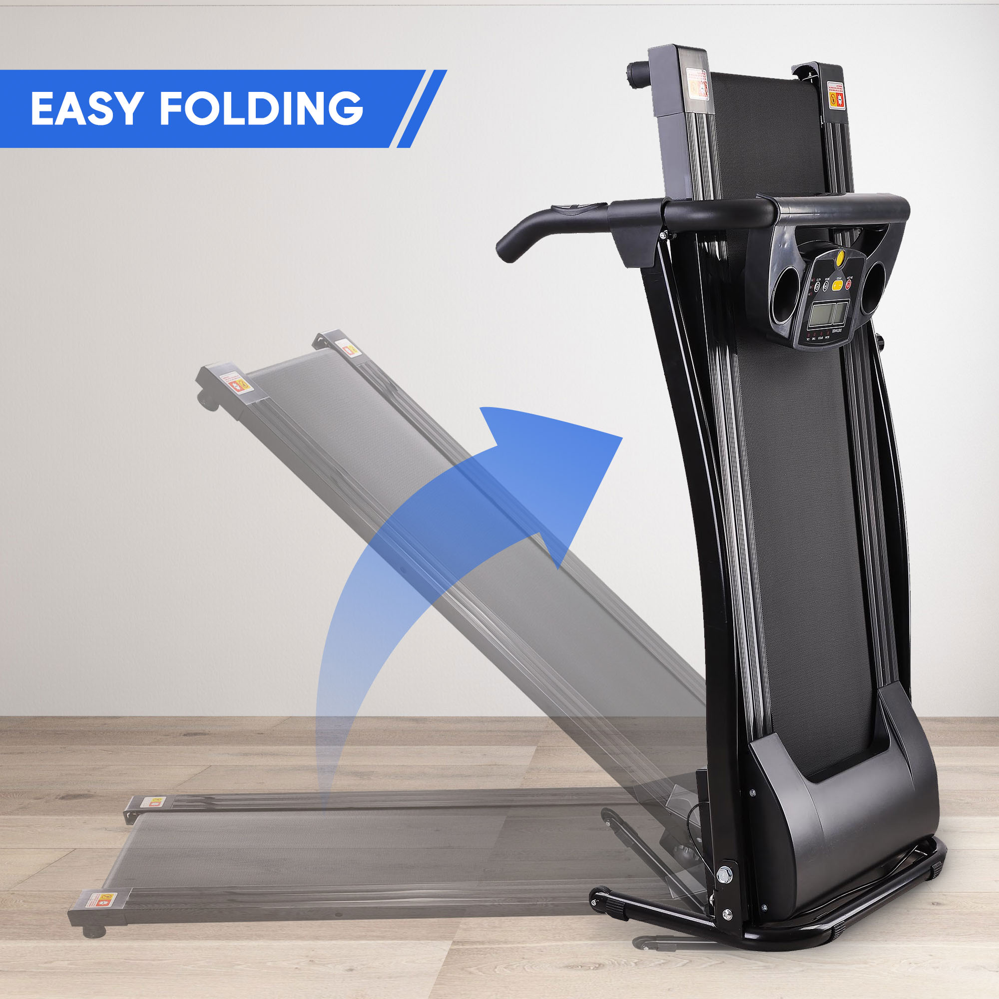 1100W Portable Electric Treadmill Folding Motorized Machine Running Gym ...