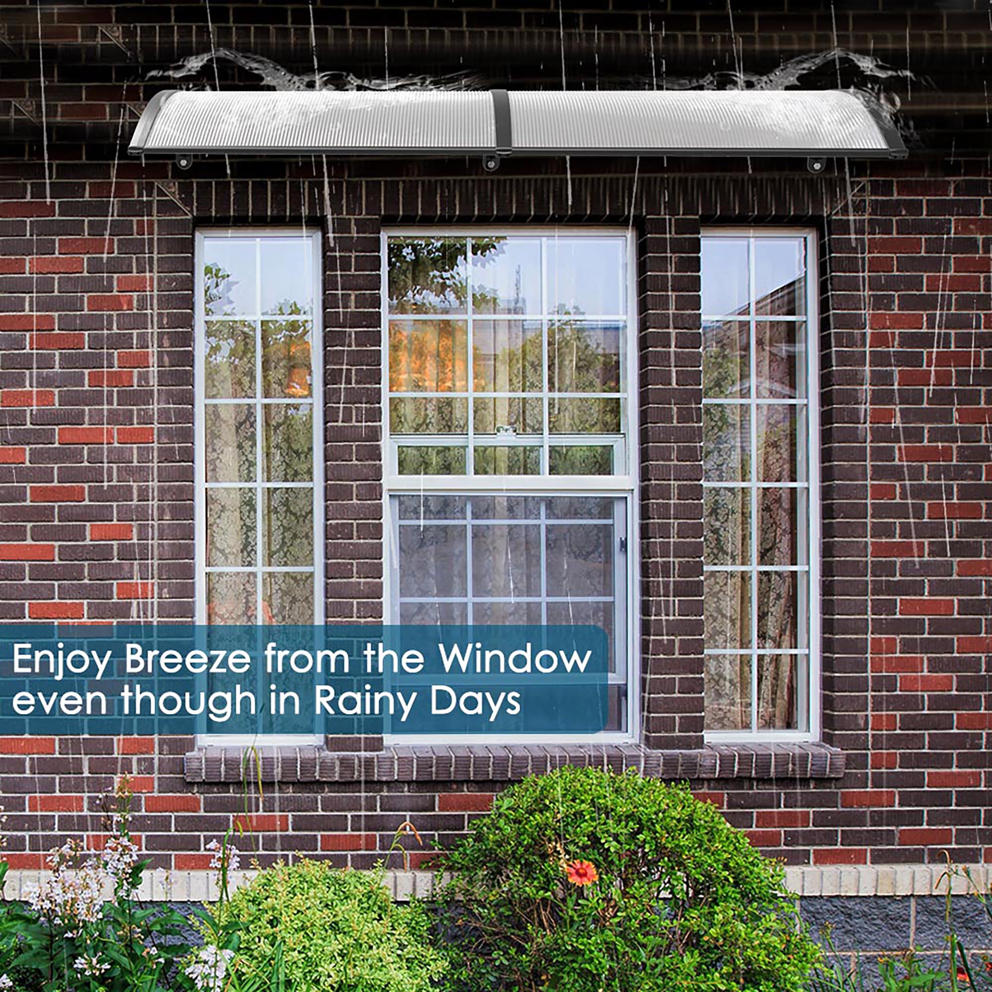 Door Window Outdoor Awning PC Hollow Sheet Sun Shade Cover Canopy 40x40 ...