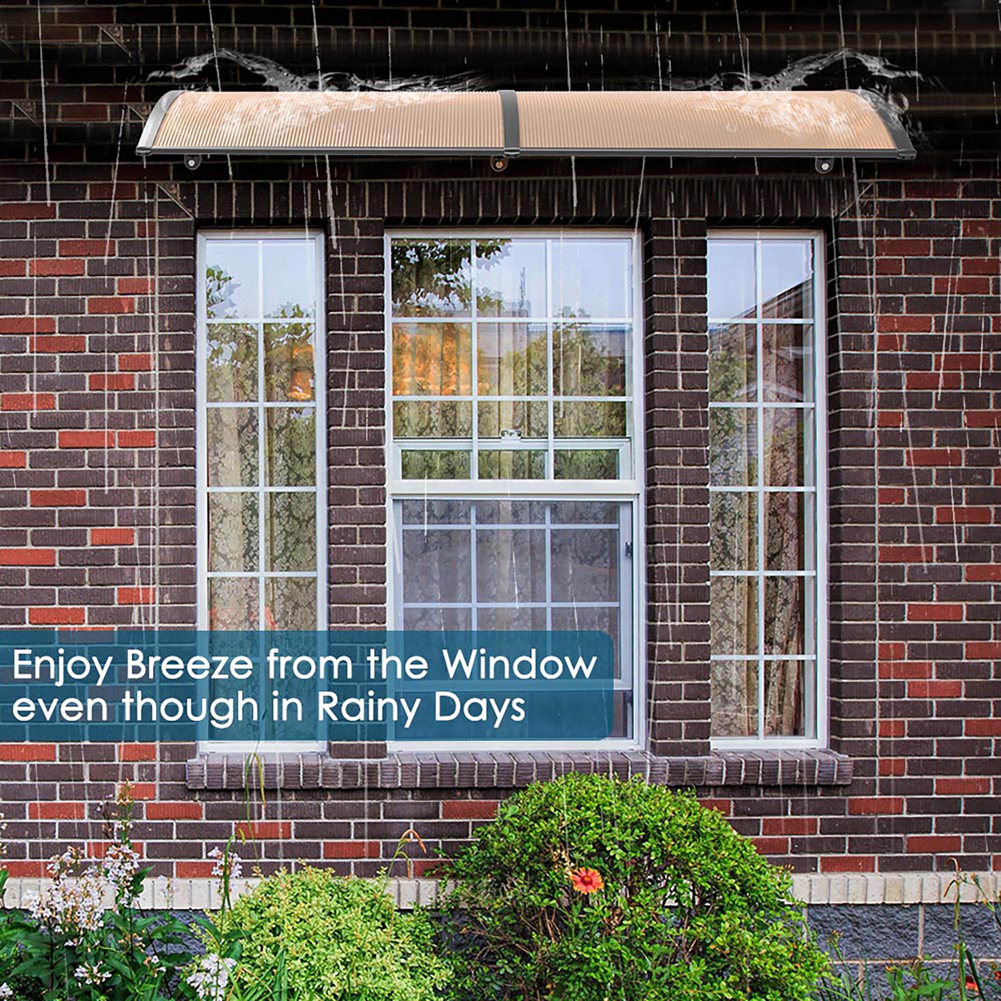 Door Window Outdoor Awning PC Hollow Sheet Sun Shade Cover Canopy 40x40 ...