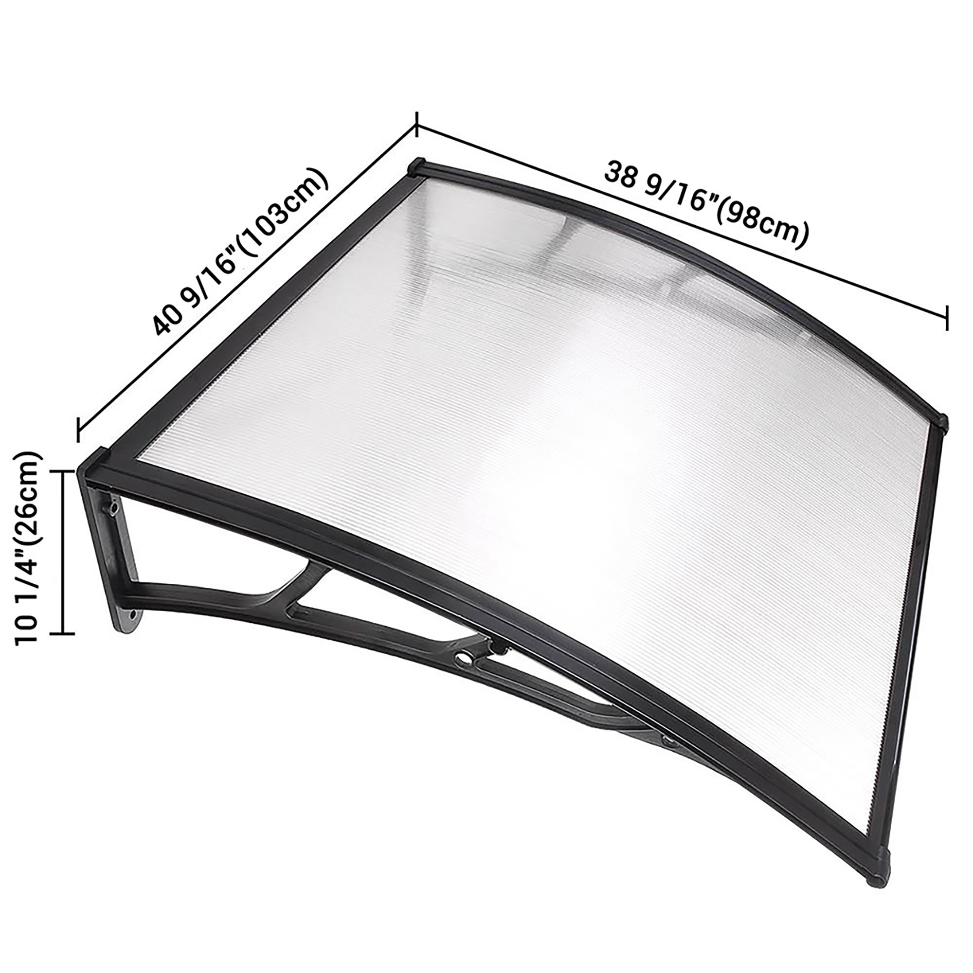 40x40" Window Door Awning Sun Shade Canopy Outdoor Cover Rain Snow UV ...
