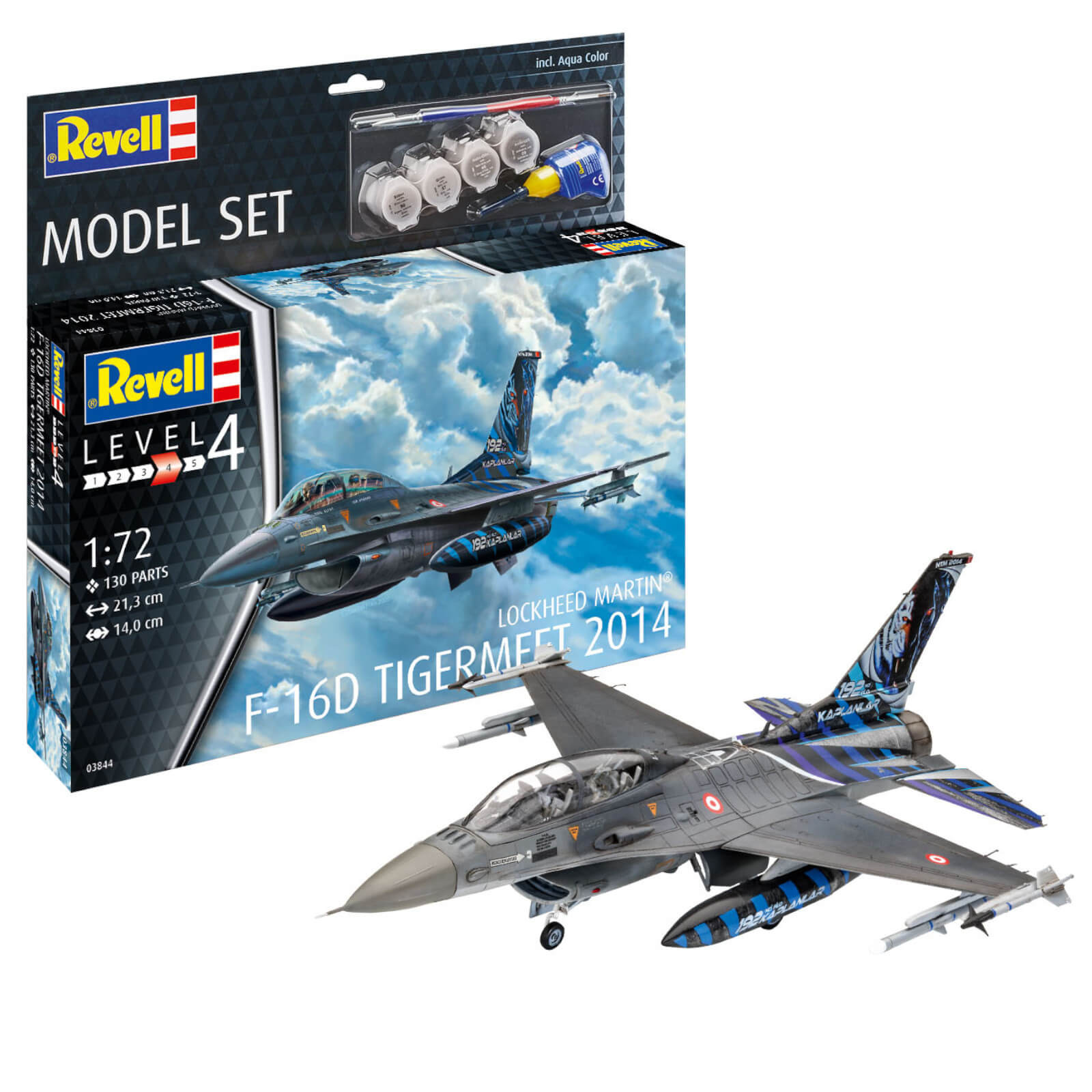 PLANE MODEL KIT Revell Lockheed Martin F-16D Tigermeet 2014 1:72 $65.99 ...