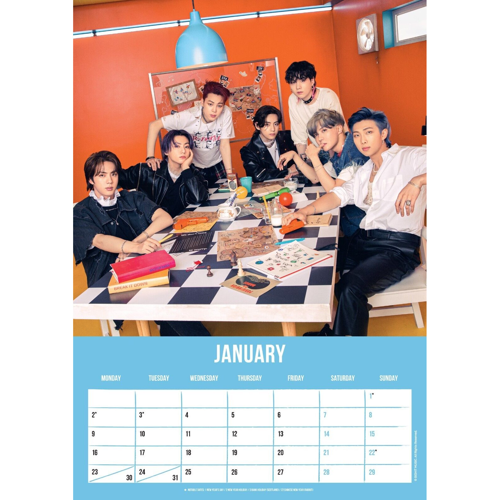 DANILO BTS BANGTAN Boys 2023 A3 Calendar £10.97 - PicClick UK