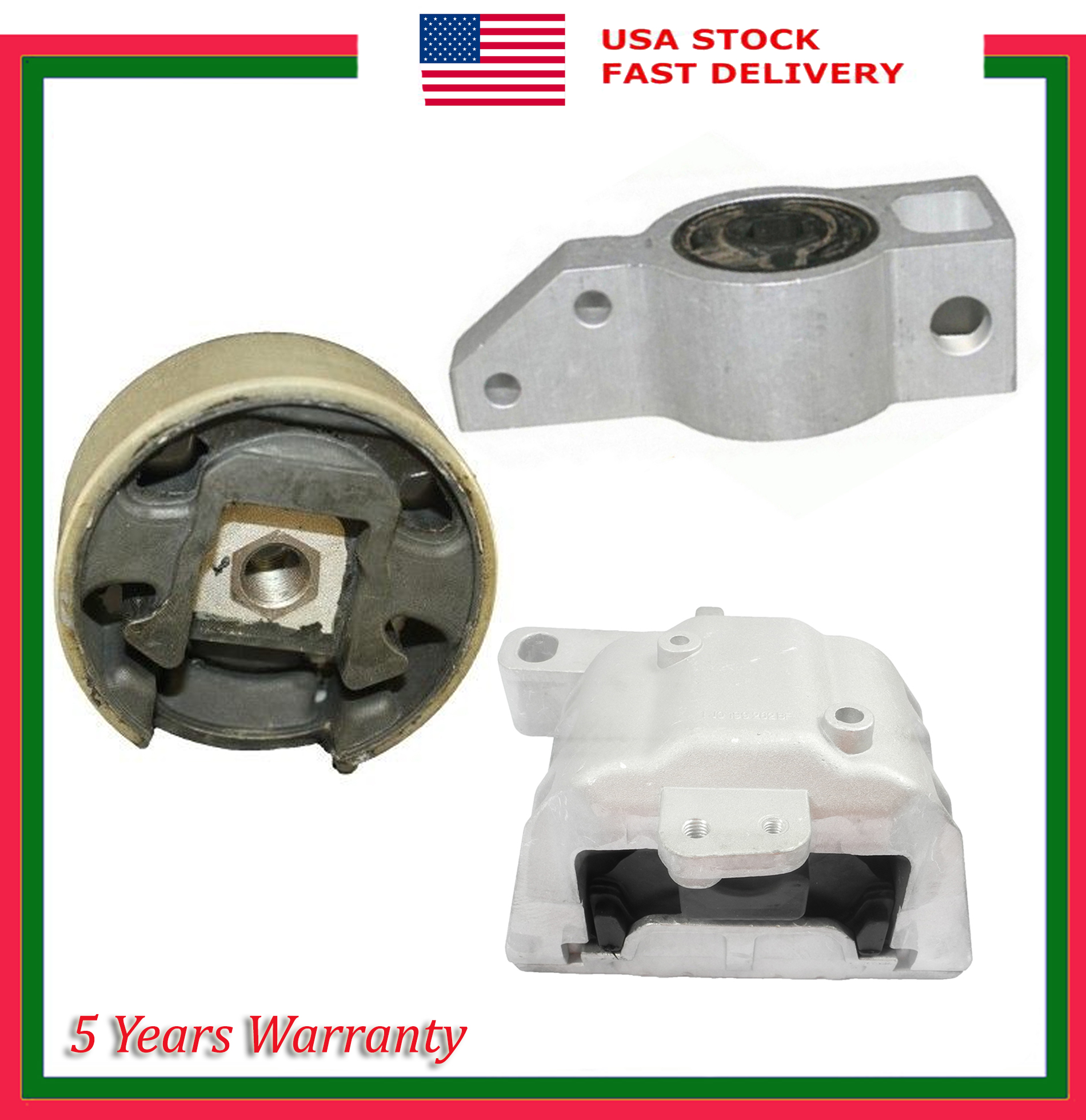 3PCS Engine Motor Mount For Volkswagen BW Jetta 1.9L 6965 6929 6969 ...