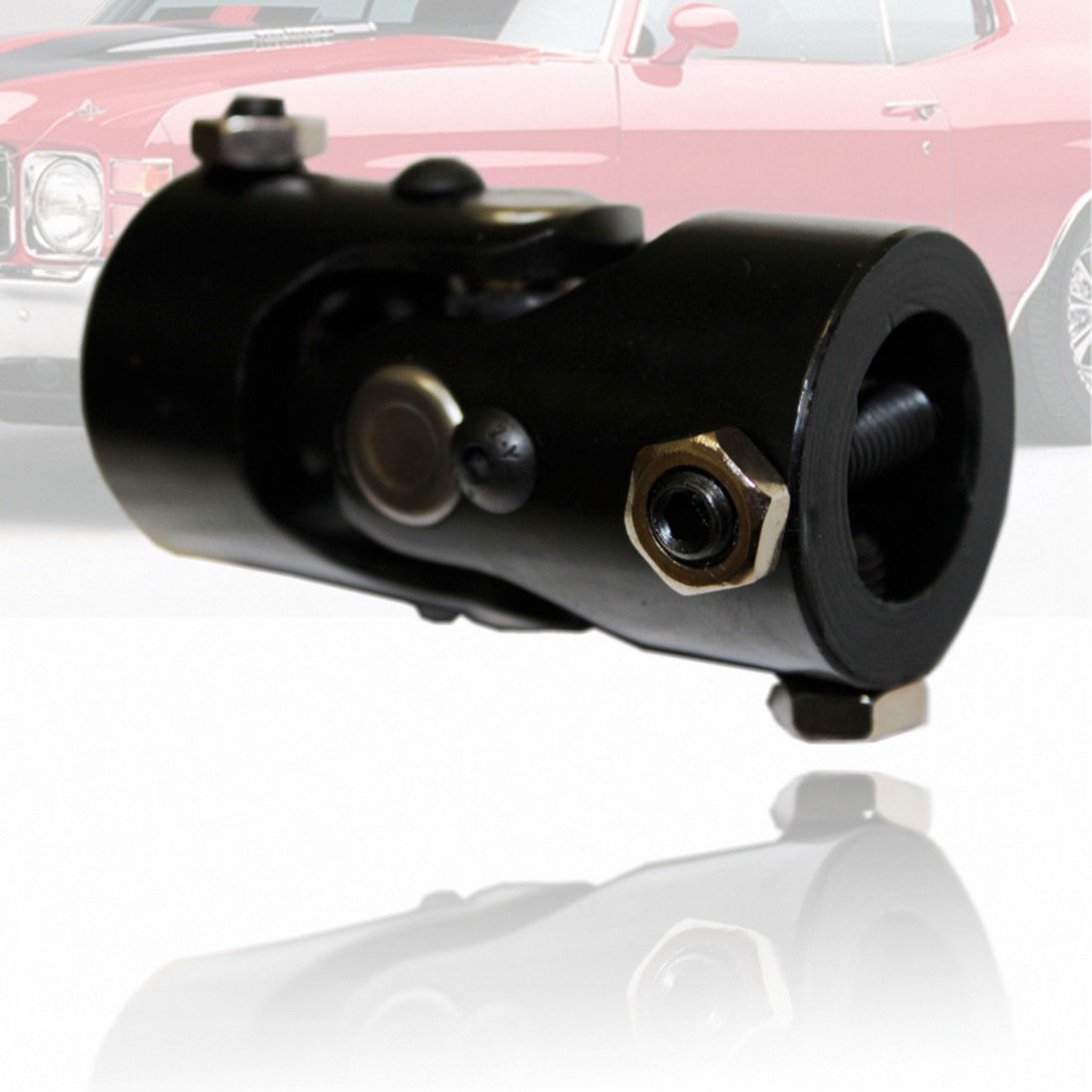 New Universal 1" DD X 1" Double D Coupler Black Steel Steering U Joint ...