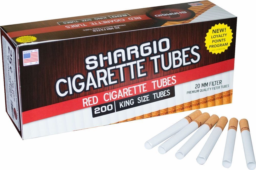 Shargio Red Full Flavor King Size - 10 Boxes - 200 Tubes Box Tobacco ...