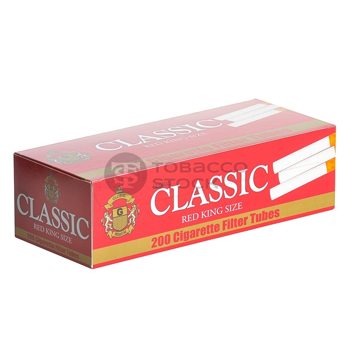 Classic Red Full Flavor King Size - 10 Boxes - 200 Tubes Box Tobacco ...