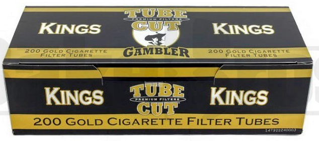 Gambler Gold Light TUBE CUT King Size - 10 Boxes - 200 Tubes Box ...