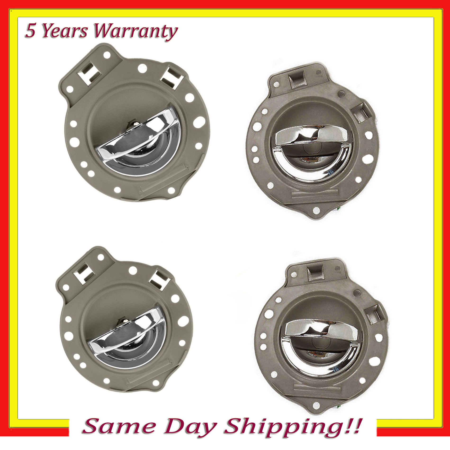 Inside Door Handle For 2006-2009 2010 Jeep Commander Khaki with Chrome ...