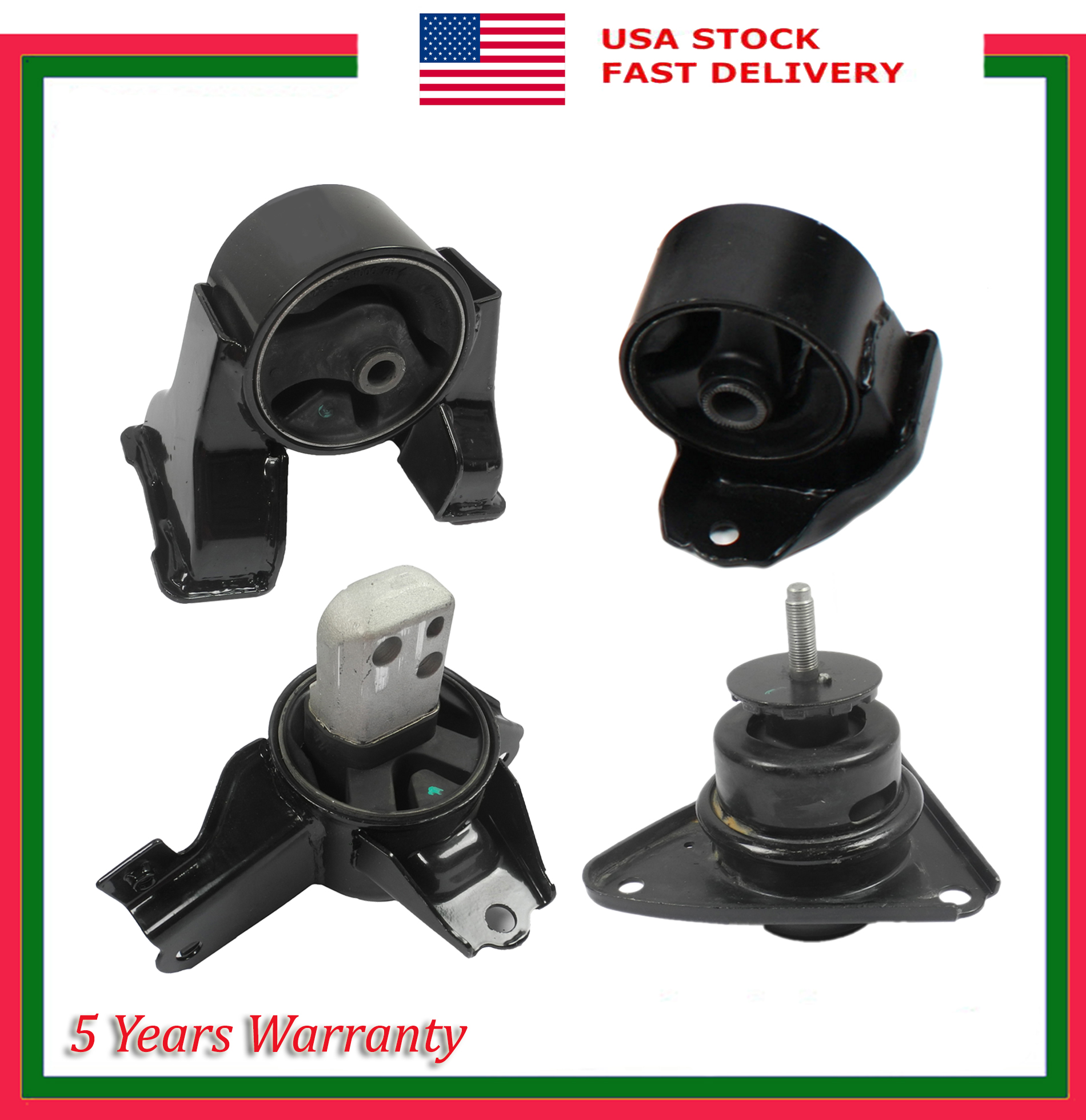 4PCS Motor & Trans Mount For Hyundai Elantra 2.0L 7160 7148 7167 7155 ...