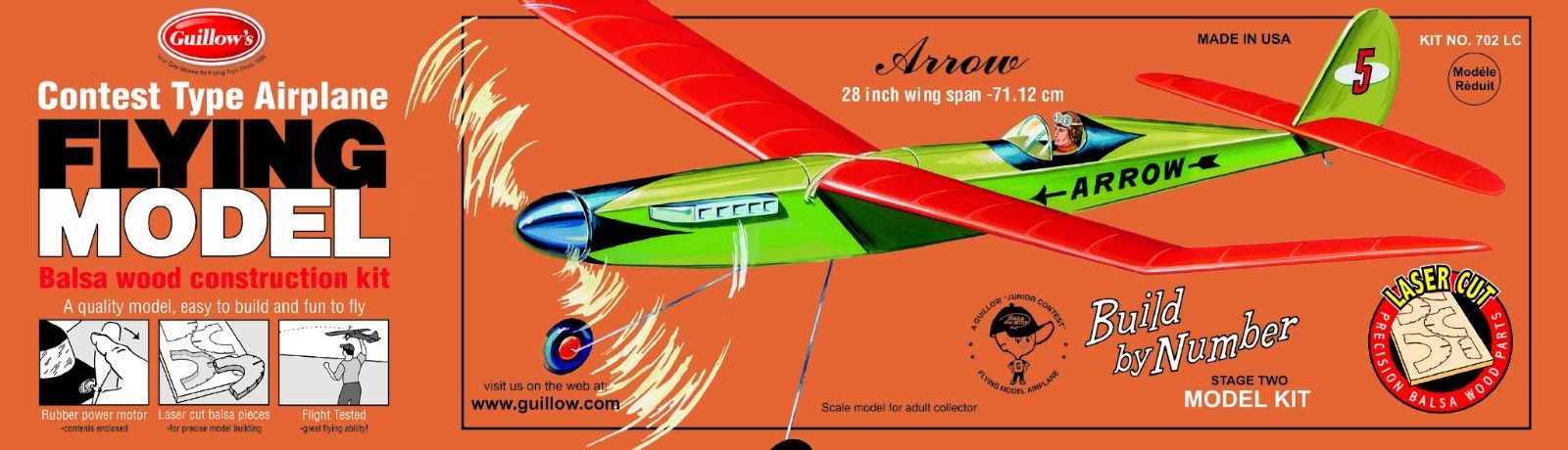 Balsa Wood Flying Model Airplane Kit Guillow's Arrow GUI-702 | eBay Balsa Wood Flying Model Airplane Kit Guillow's Arrow GUI-702 | eBay