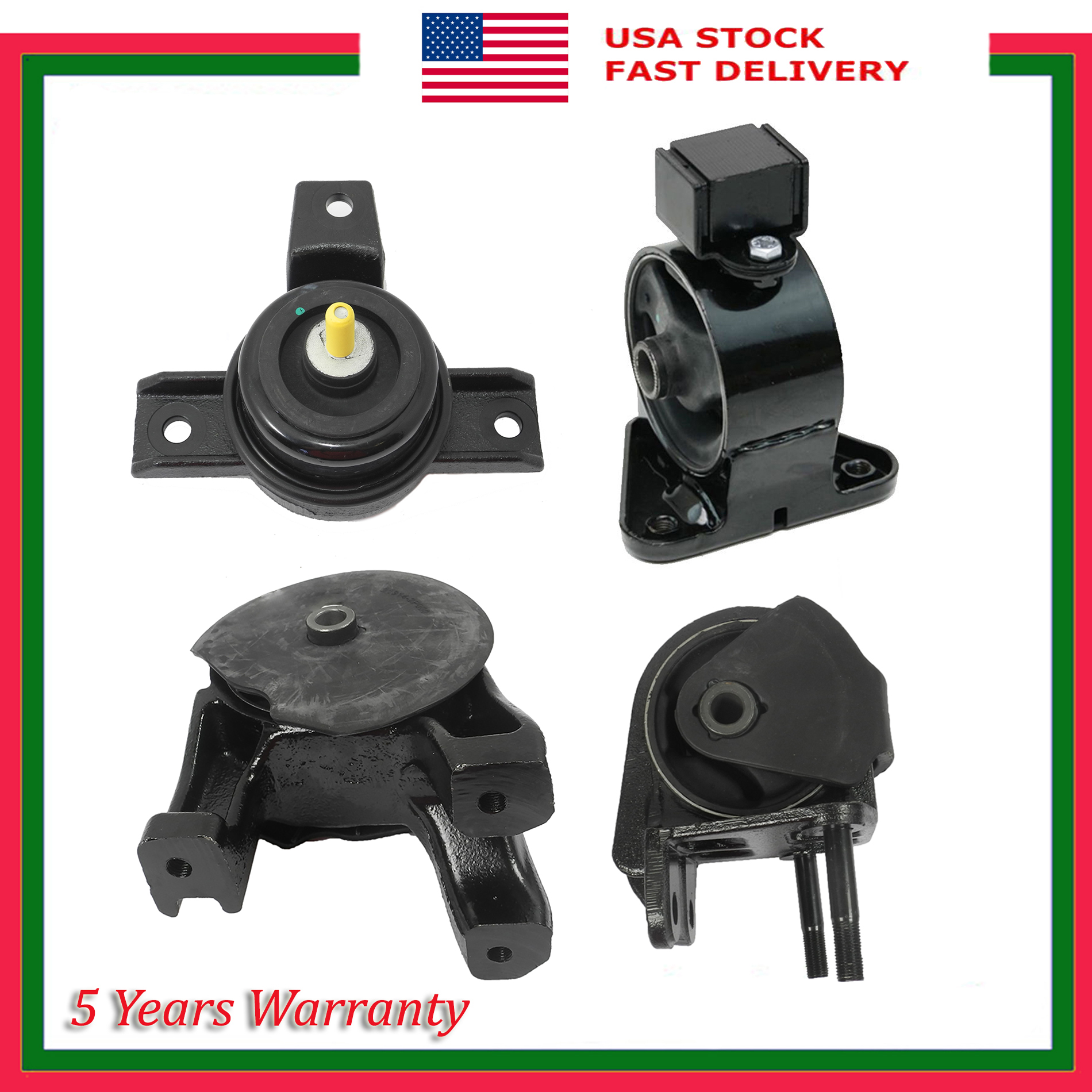 Set 4 Engine Motor & Trans Mount For Hyundai Santa Fe Kia Sorento 2.4L ...