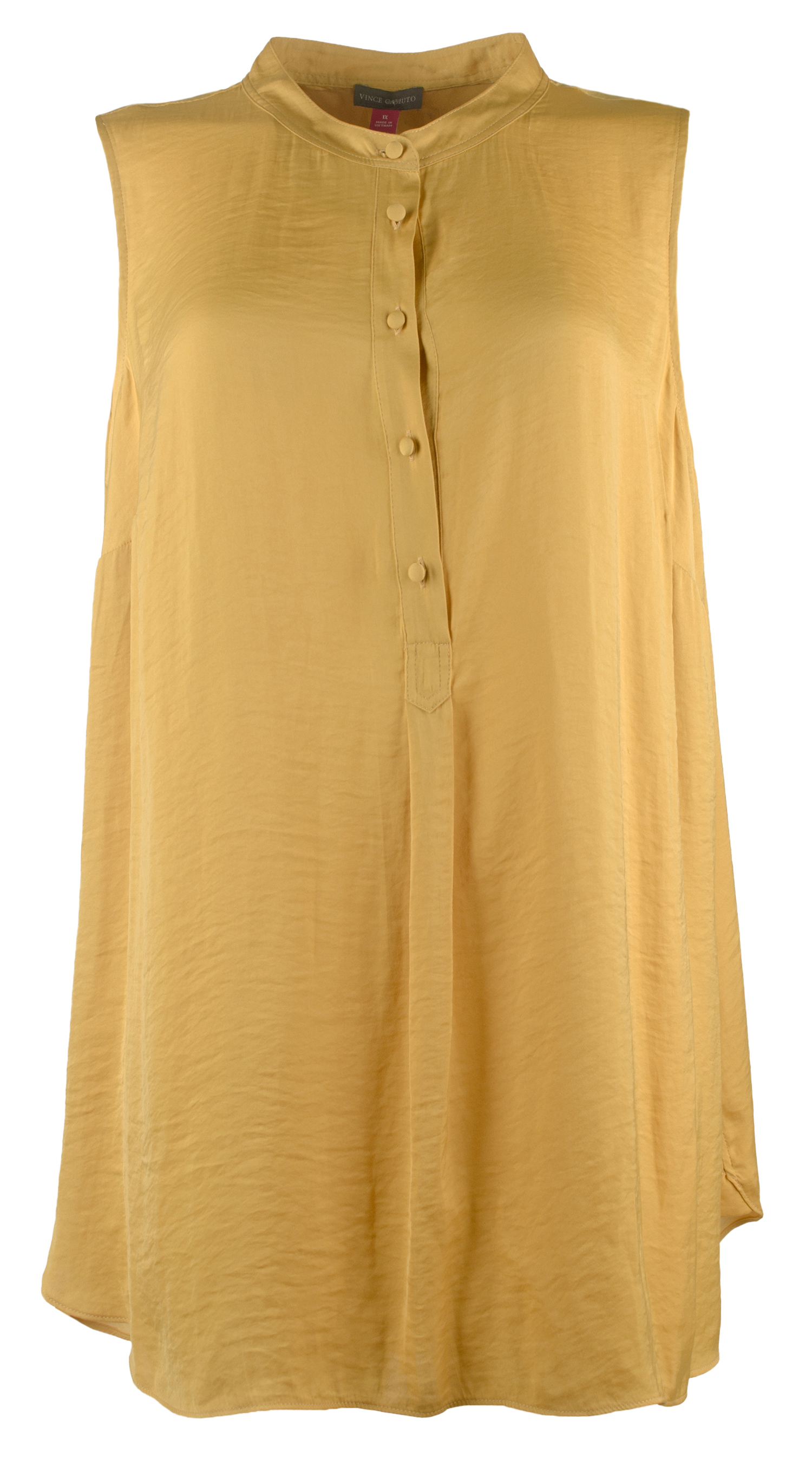 Vince Camuto Women's Plus Rumple Satin Henley Tunic Blouse | eBay