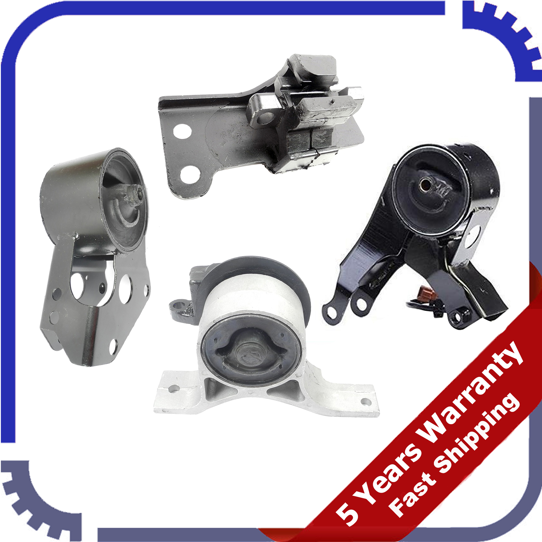 For Nissan Murano 3.5L 4WD 2003-2007 Set 4PCS Engine Motor ...