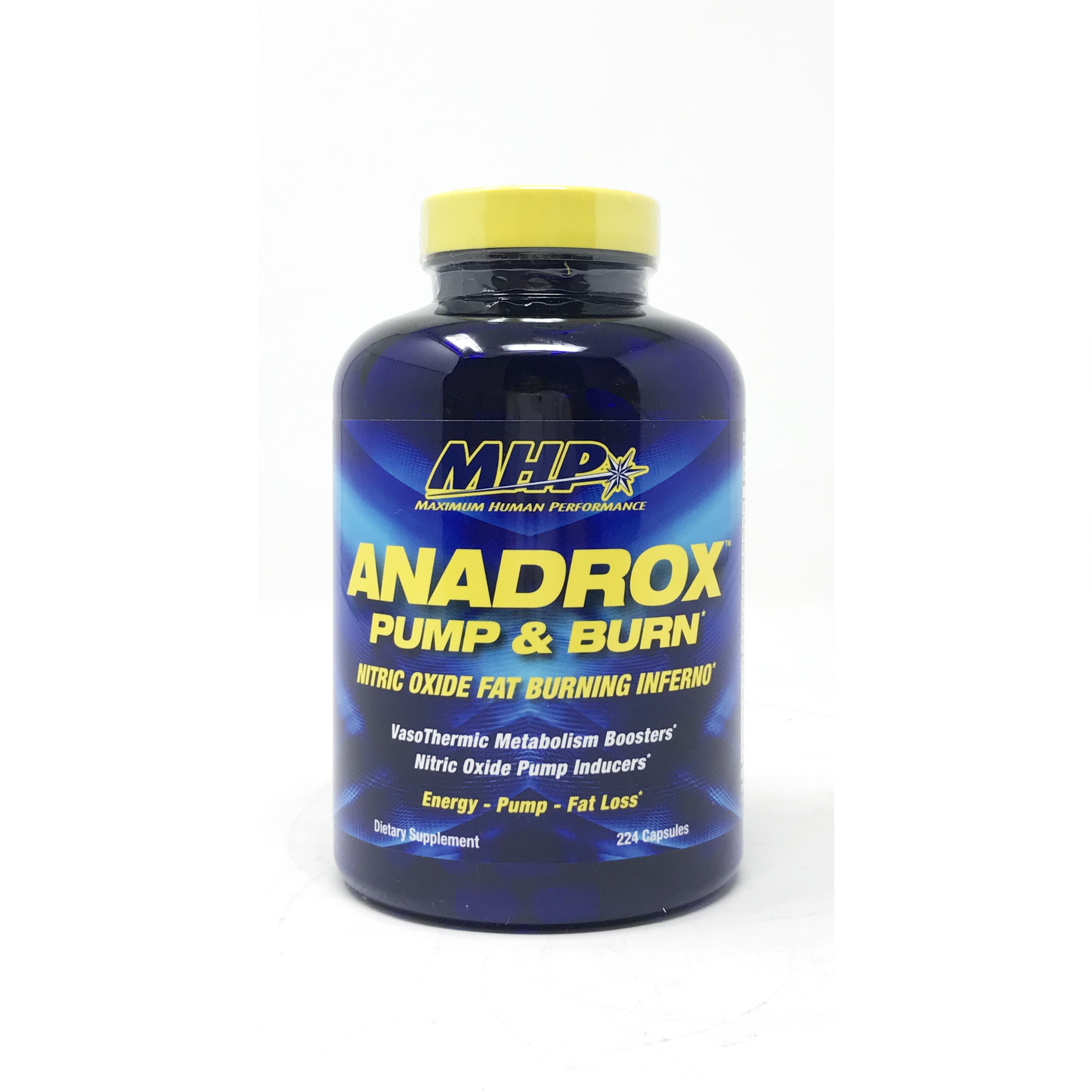 Maximum Human Performance MHP Anadrox Pump & Burn, Nitric Oxide Fat ...